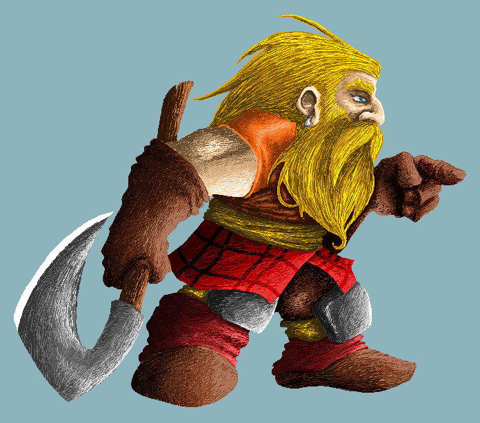 ArtStation - Dwarf Pixel Art Study