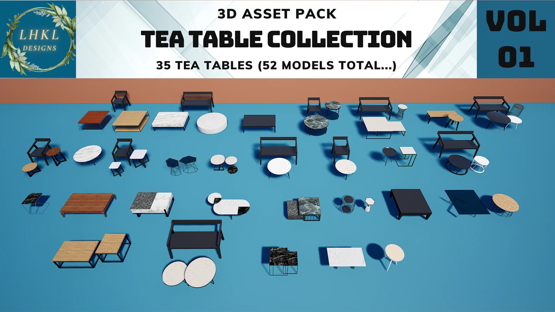 ArtStation - Tea Tables Pack 1