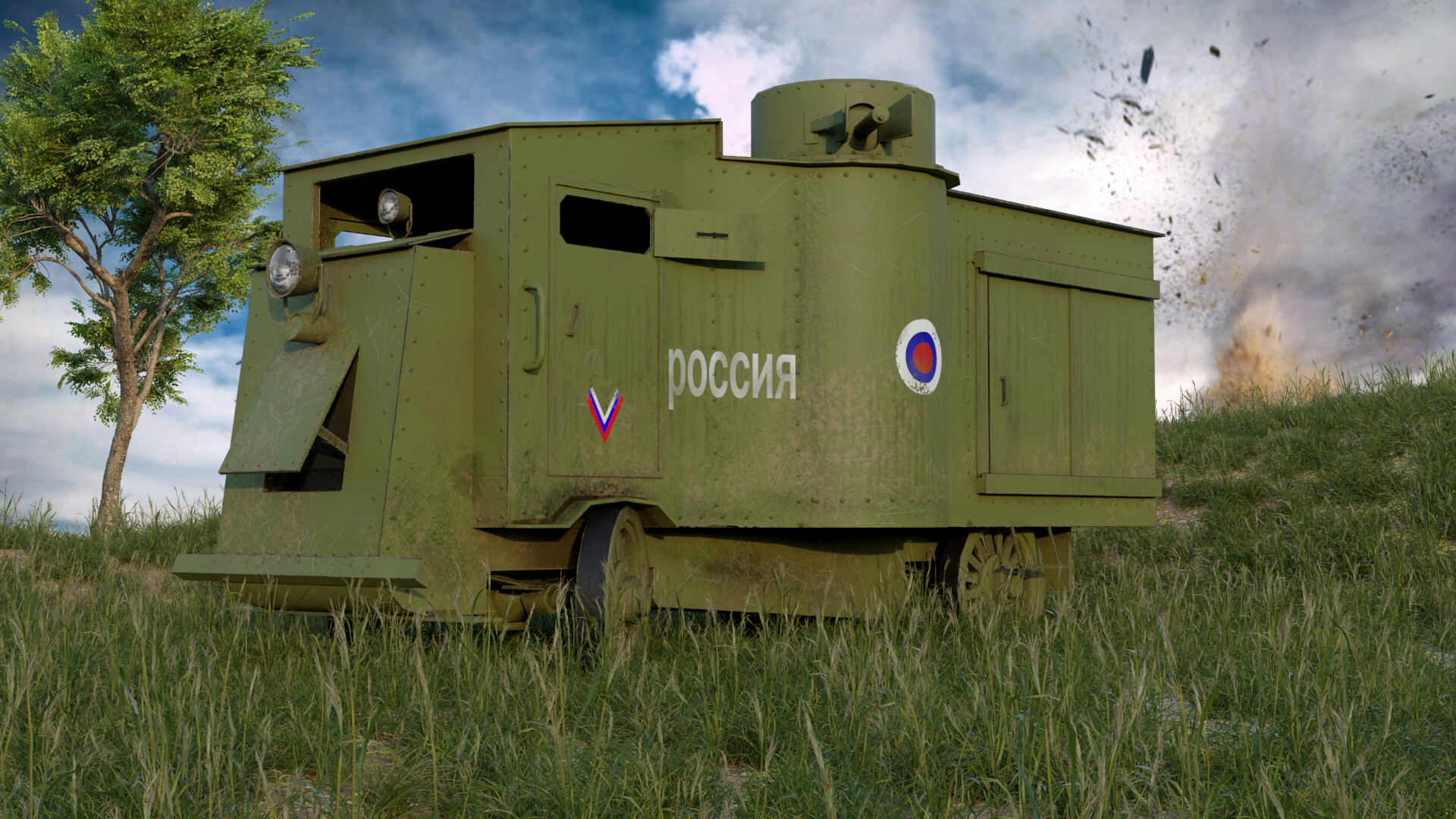 ArtStation - Armored car from the Russian Civil War