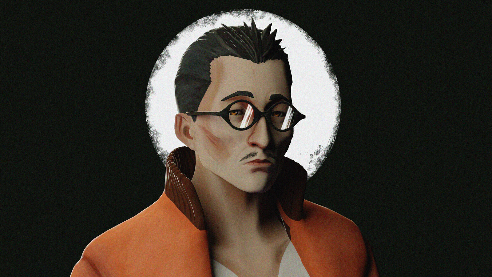 Gleb Val - Kim Kitsuragi from Disco Elysium (in Arcane like style)