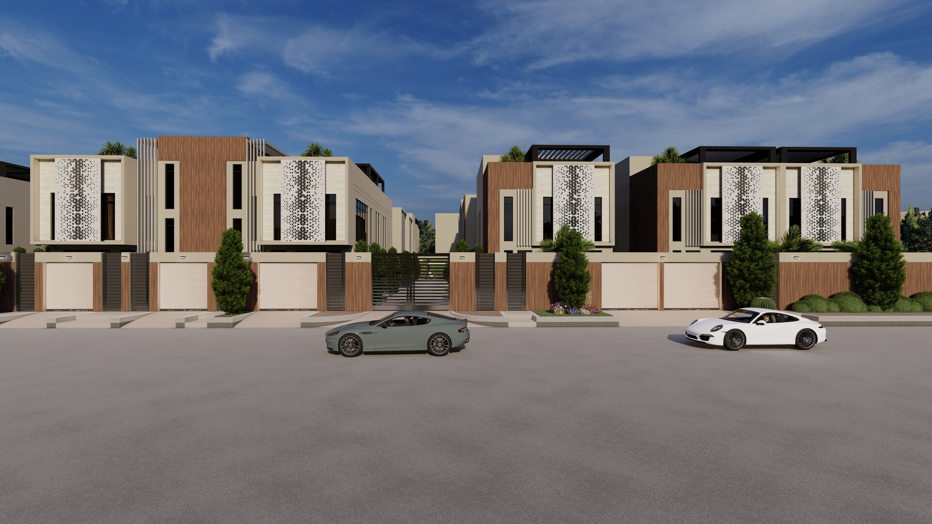 ArtStation - RAFEAH RESIDENTIAL CPMPOUND || MODERN DESIGN