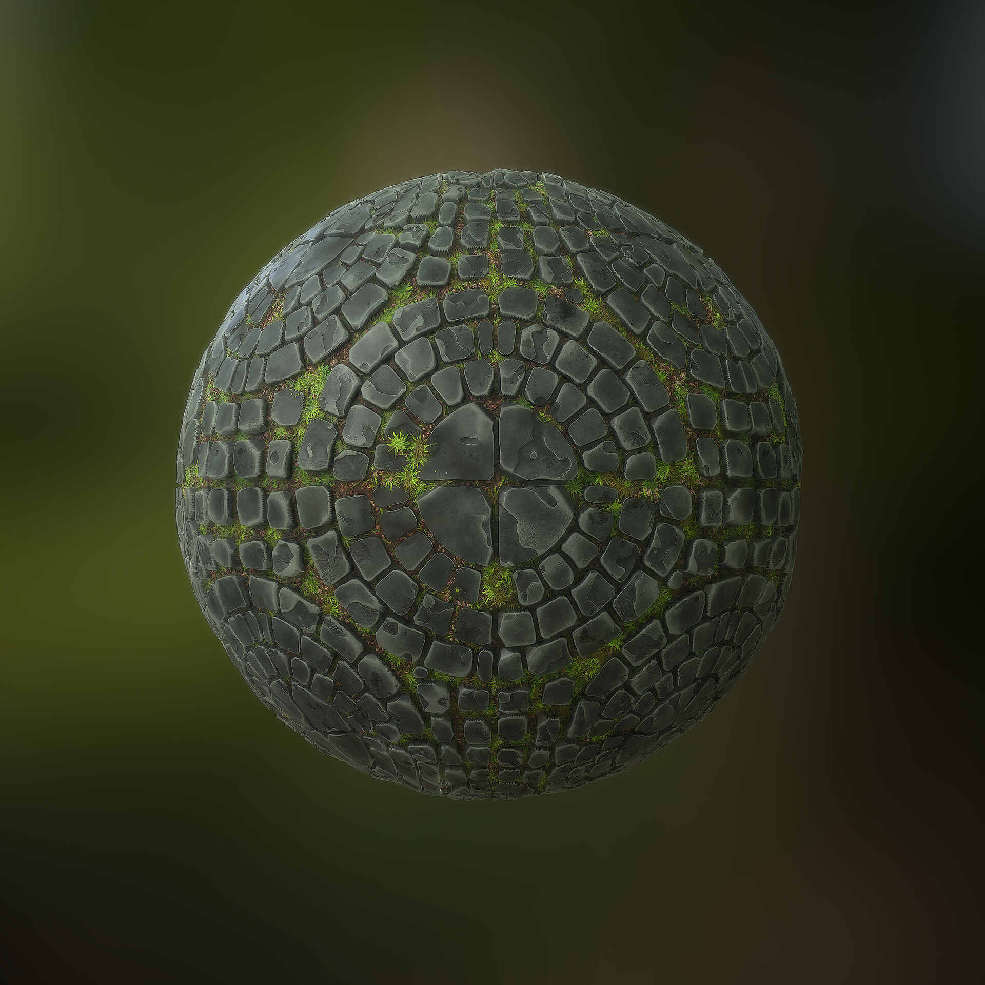 ArtStation - Stylized Stone tile material
