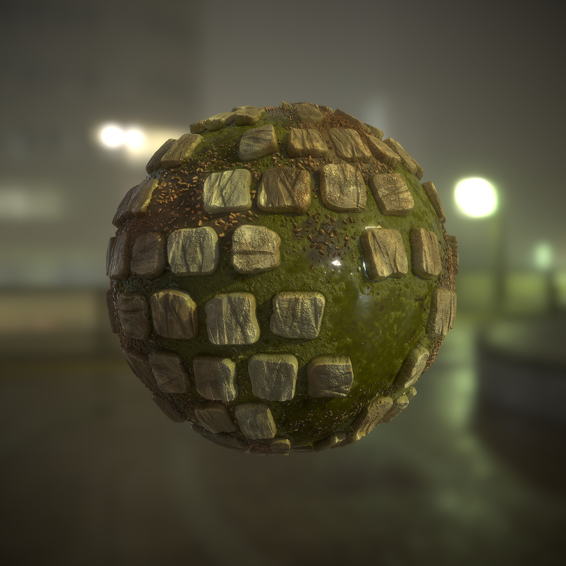 ArtStation - Stylized stone tile on ground