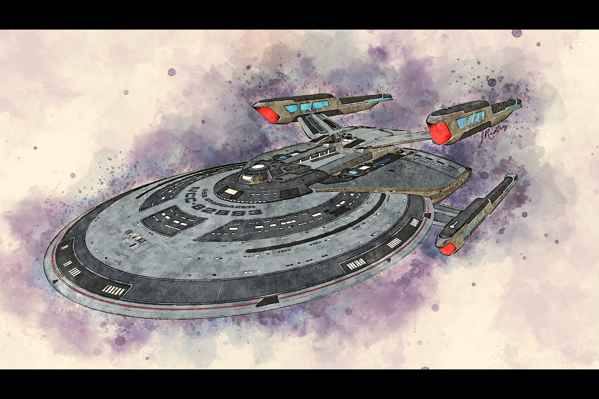 ArtStation - USS Stargazer, Sagan-class