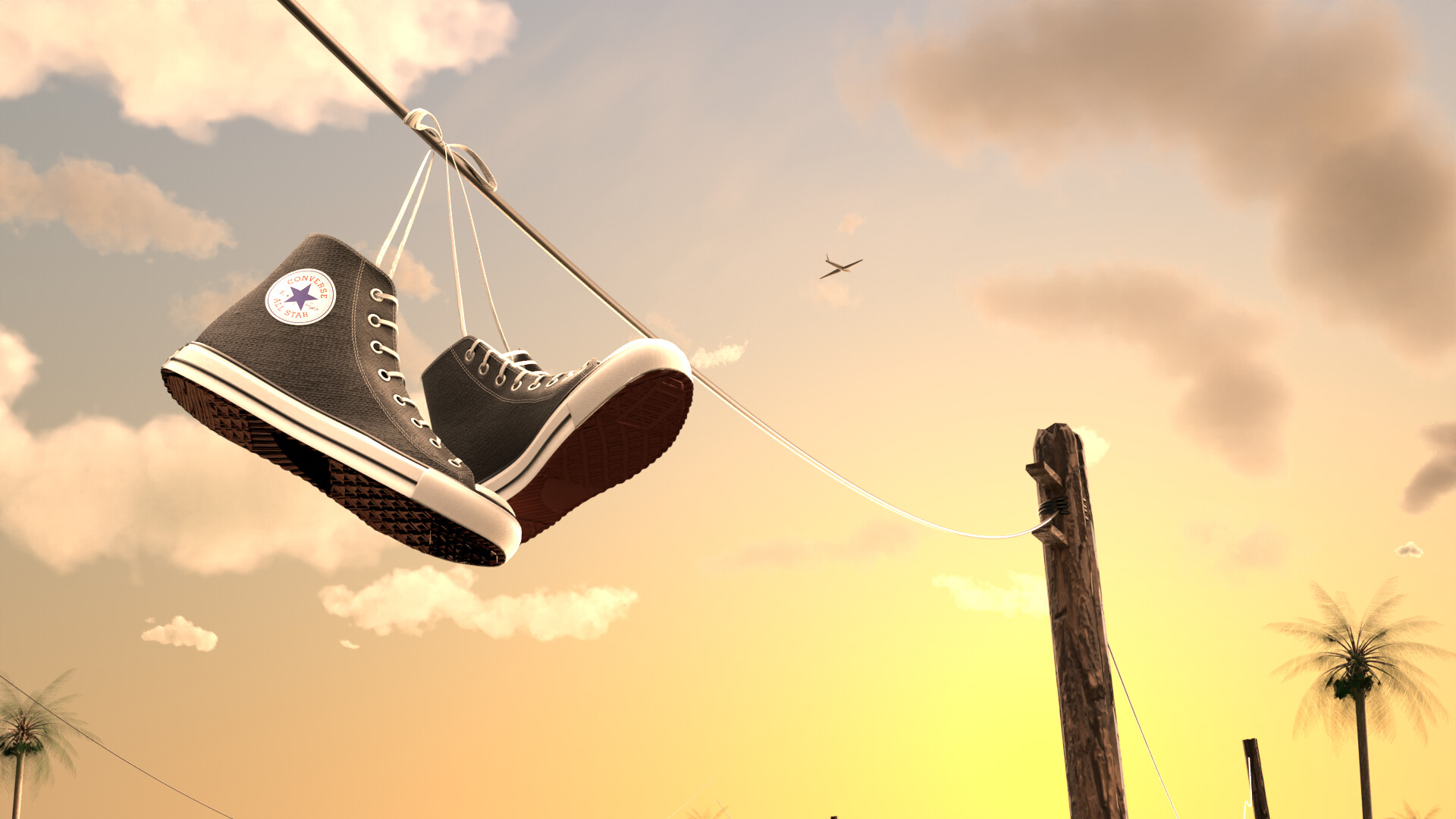 ArtStation - sneakers hanging