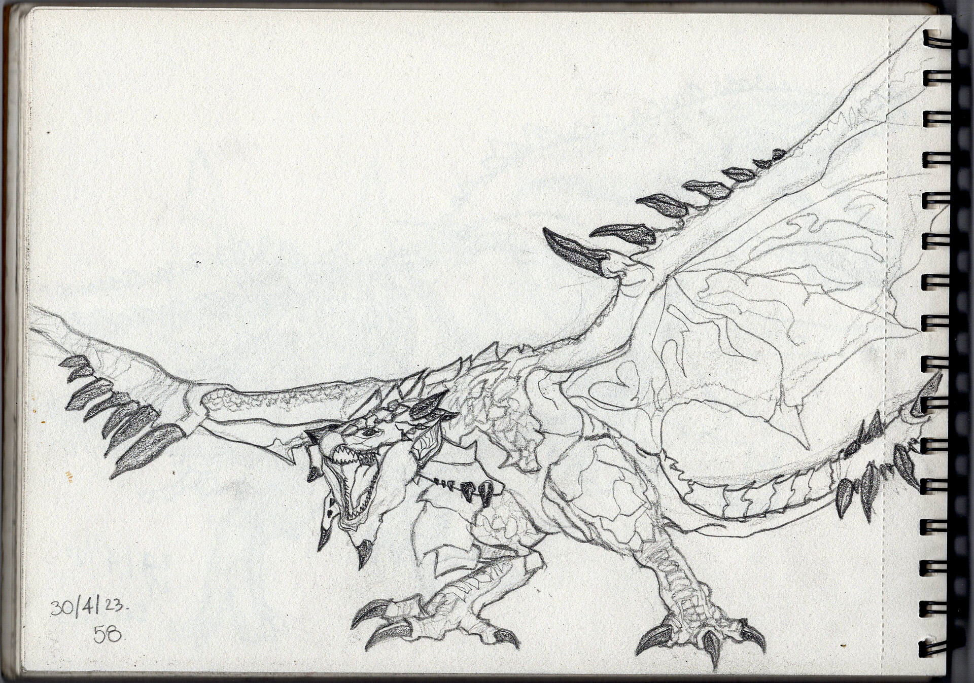 how to draw rathalos
