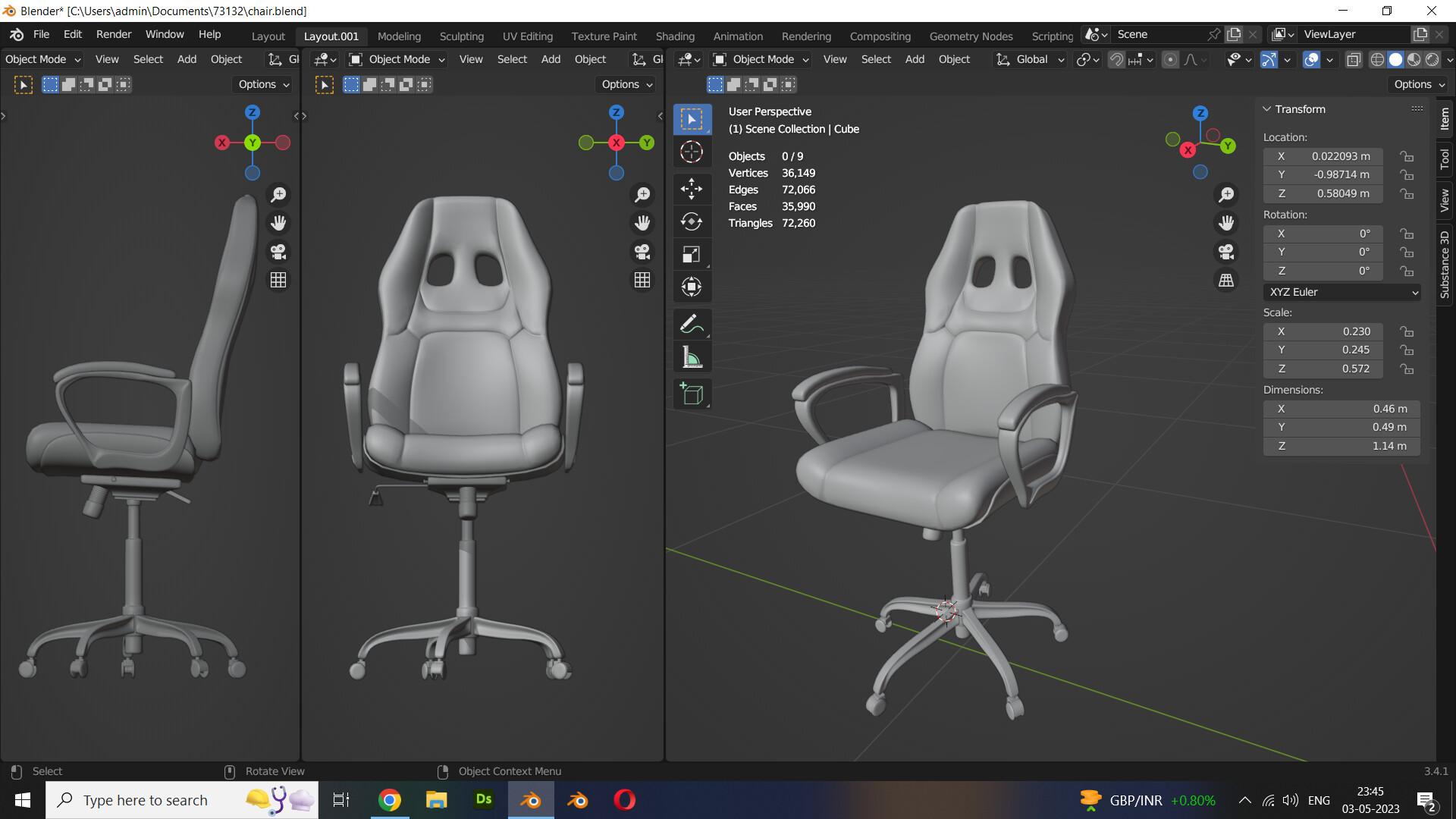 ArtStation - chair model