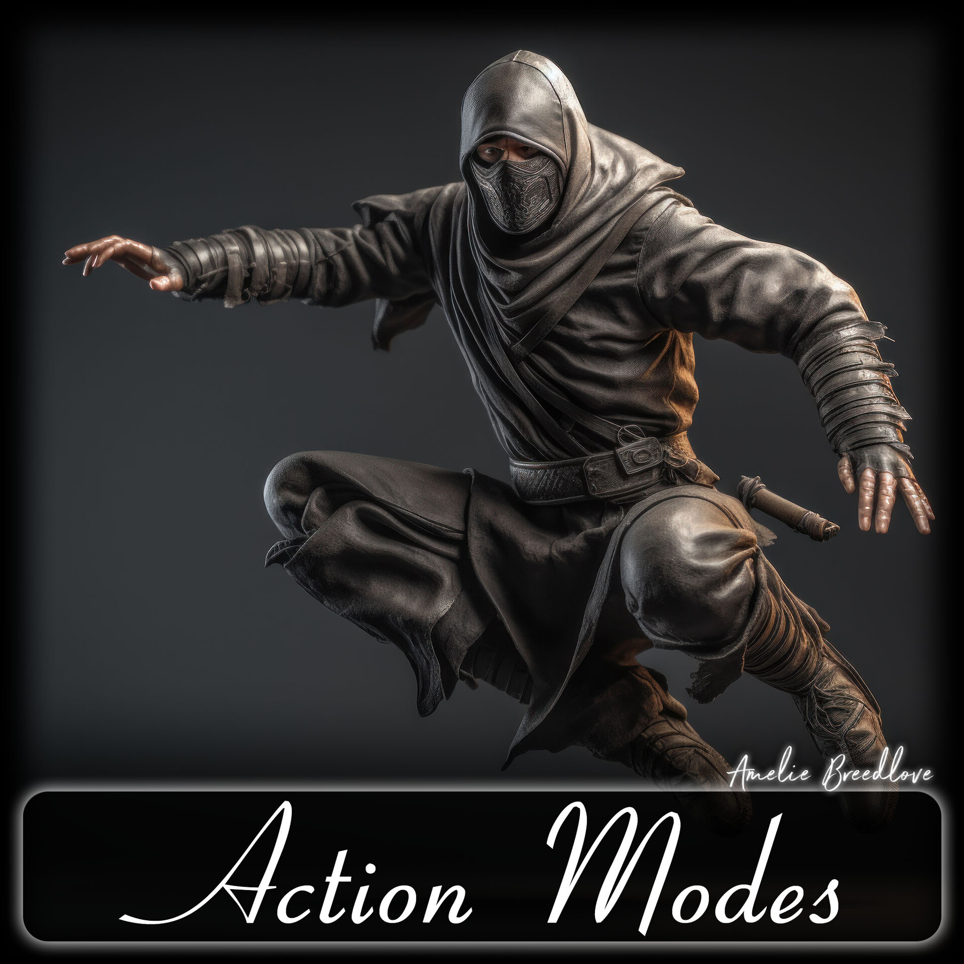 ArtStation - 200 Action Modes - Ninja and Tribal (Full Body) Reference Pack | 4K | v.5