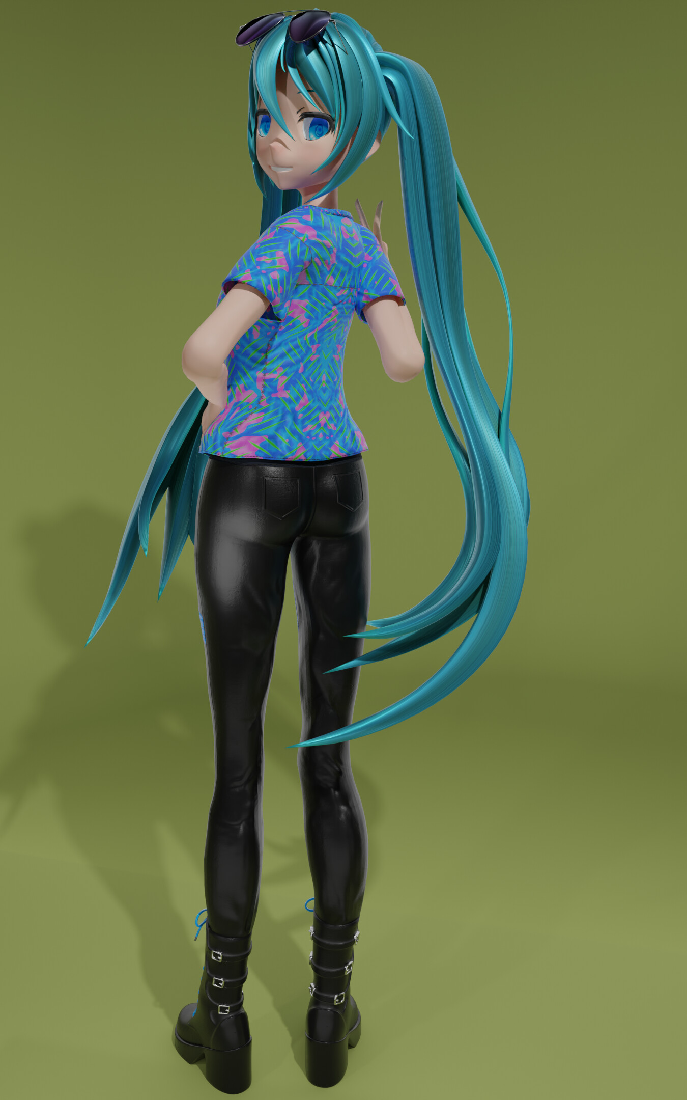 Hatsune Miku - 3D model by DarthS (@DarthSteam) [87b8d64] - Sketchfab