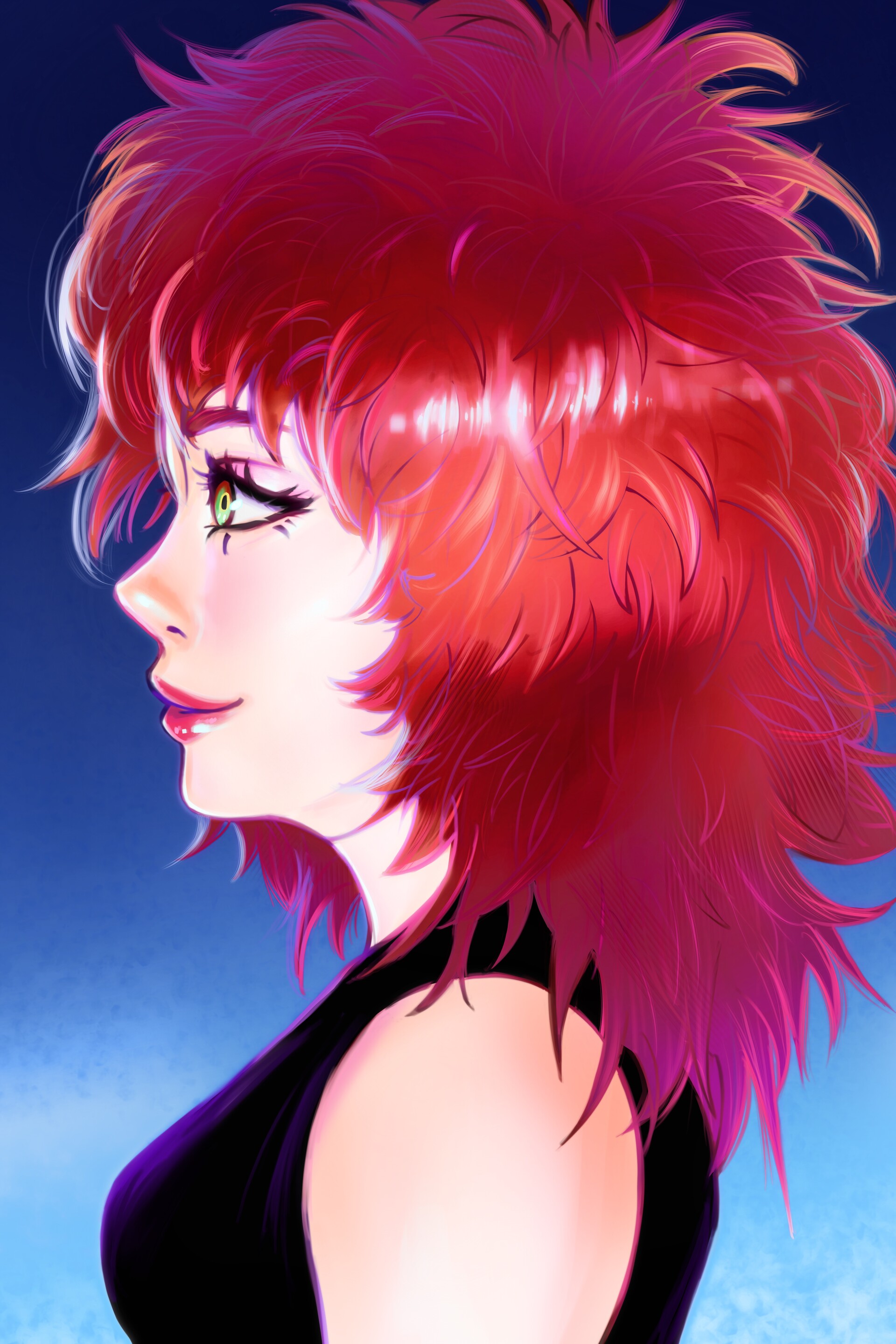 ArtStation - Wolf cut (Original character) concept