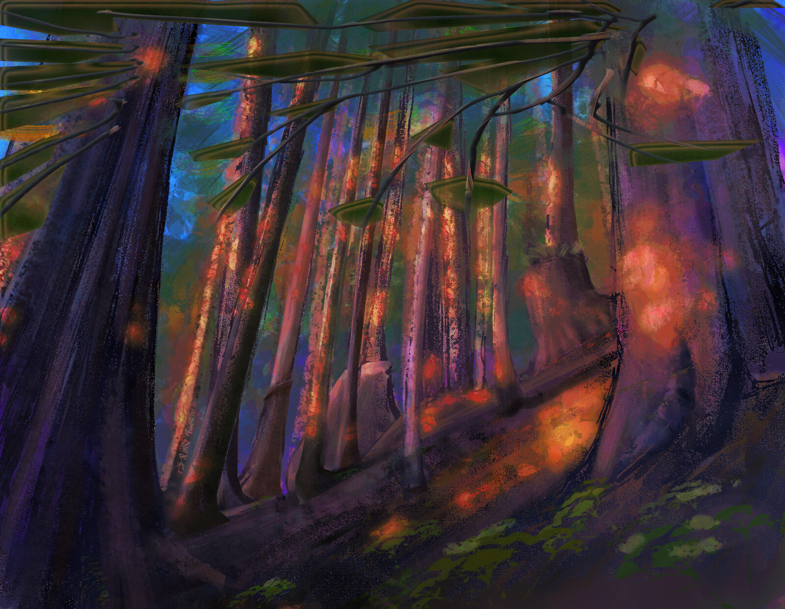 ArtStation - Sunset In Forests