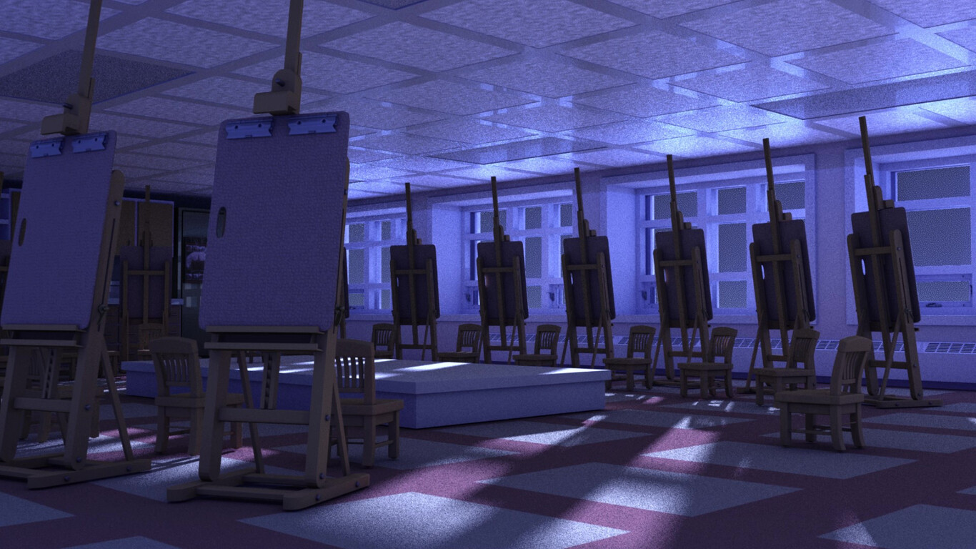 ArtStation - Life Drawing Studio Scene