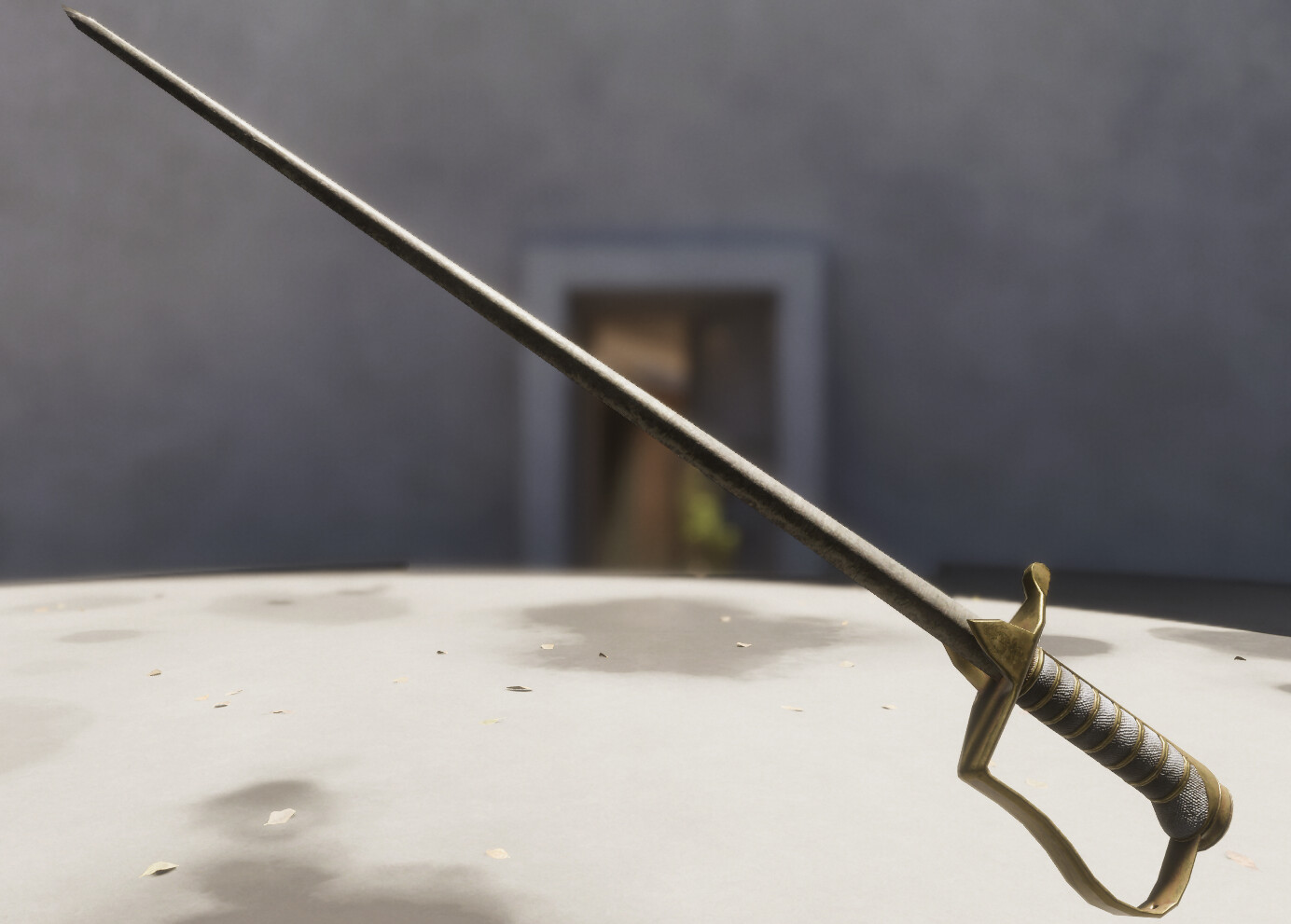 Melanie Alvarado - Sword (Modeled, Textured and Wireframe)