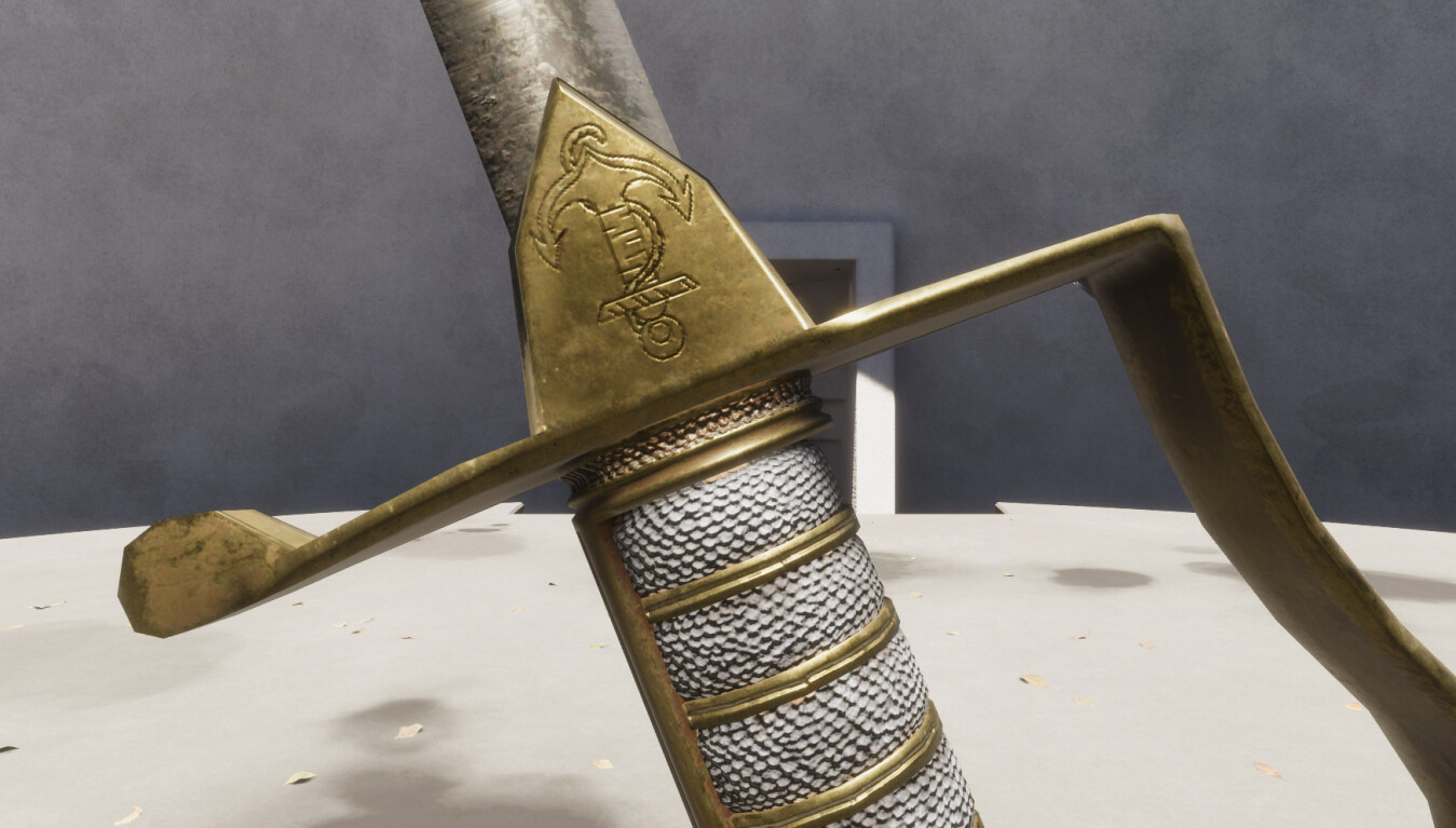 Melanie Alvarado - Sword (Modeled, Textured and Wireframe)