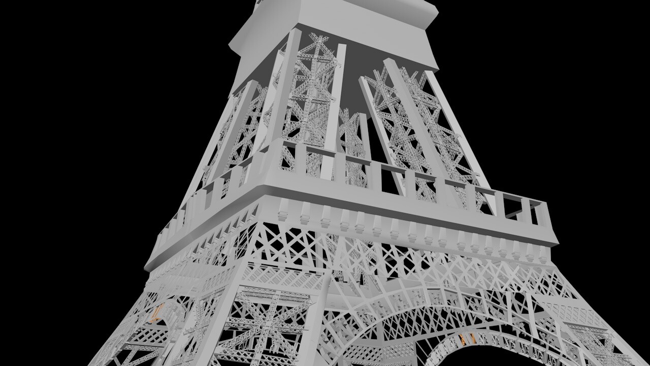 ArtStation - eiffel tower 3d model