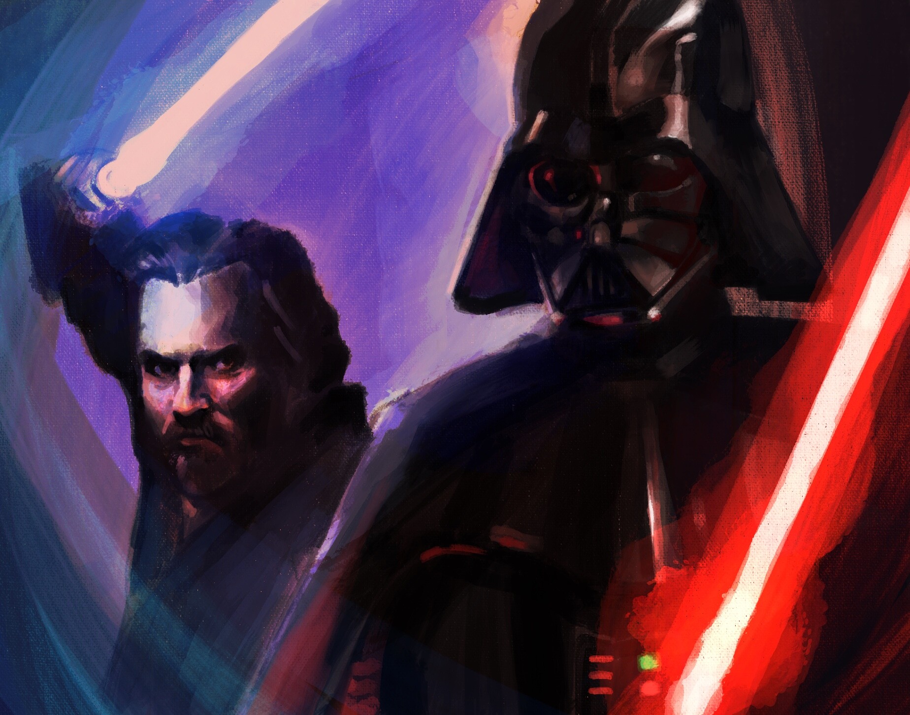 ArtStation - Obi Wan Vs Vader