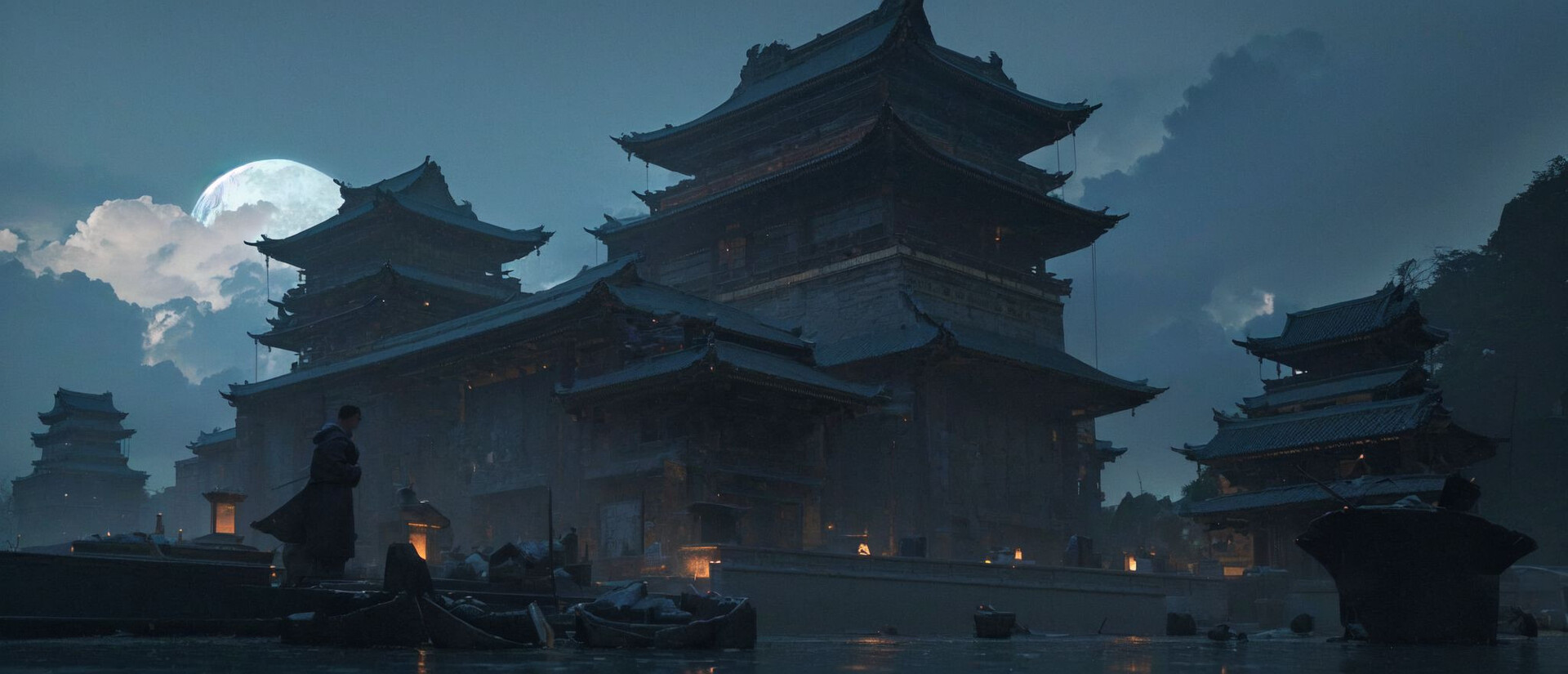 ArtStation - Chinese Ancient City Night