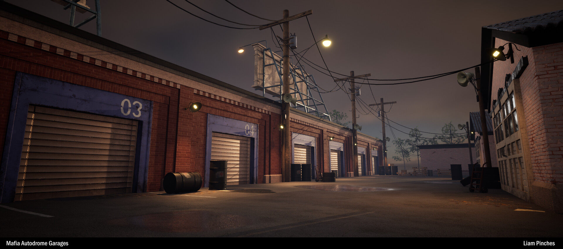 ArtStation - Mafia Inspired Autodrome Garages (UE5)