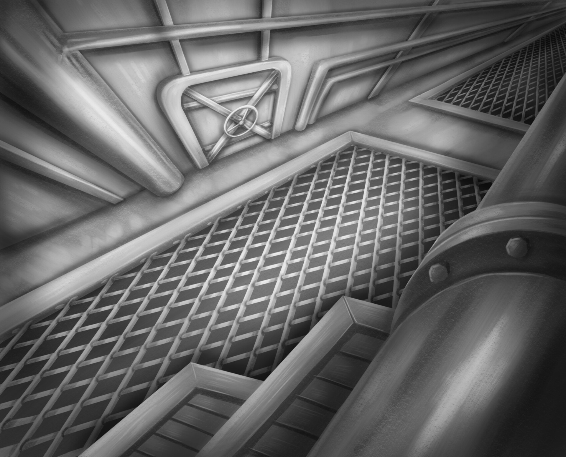 ArtStation - Freight ship interior layout