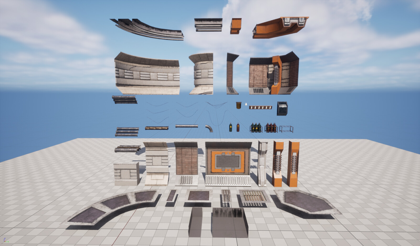 Melanie Alvarado - Sci-fi Hallway (Unity, UE5, and Kit layout)