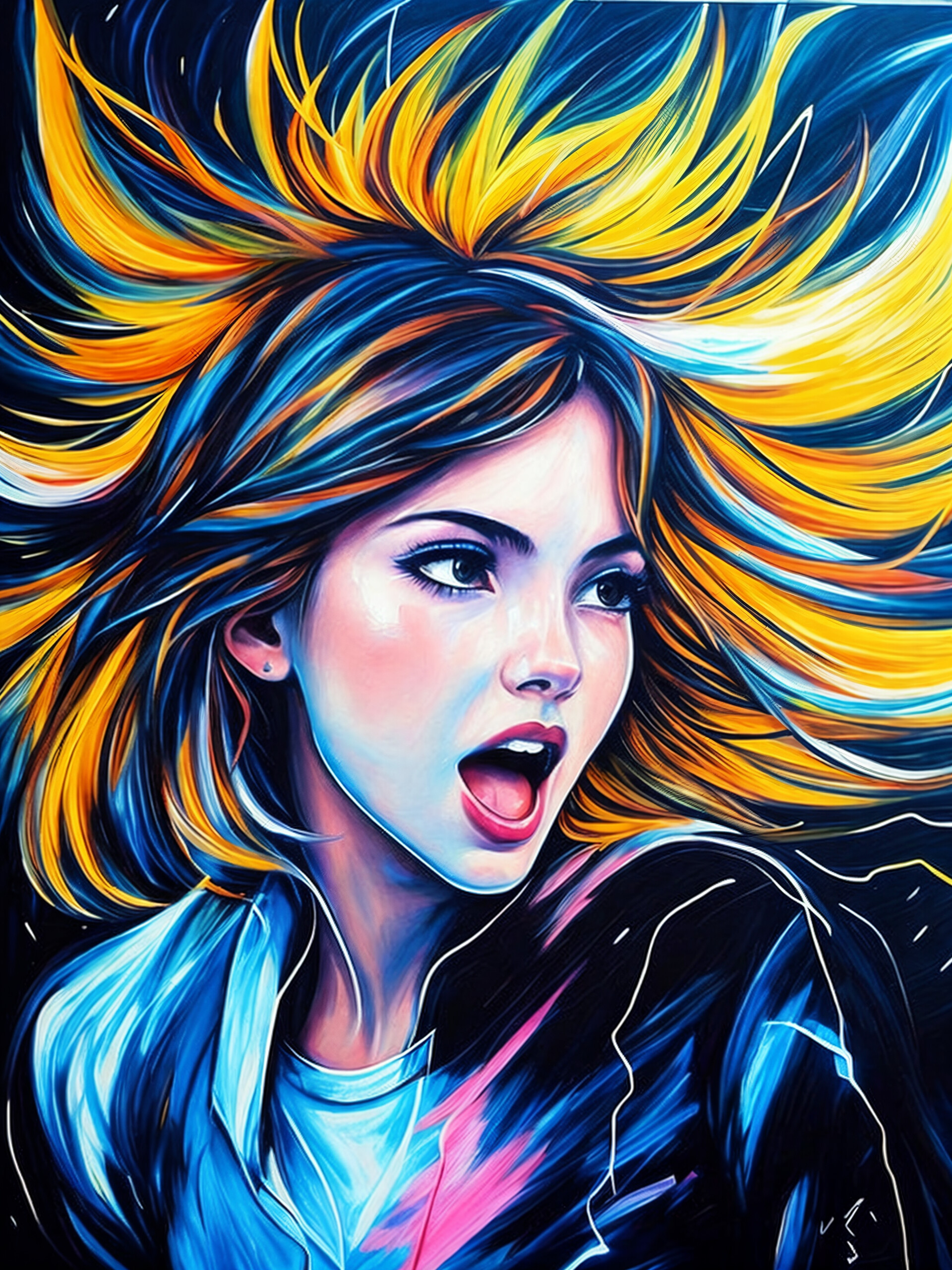 ArtStation - Fiery woman portrait