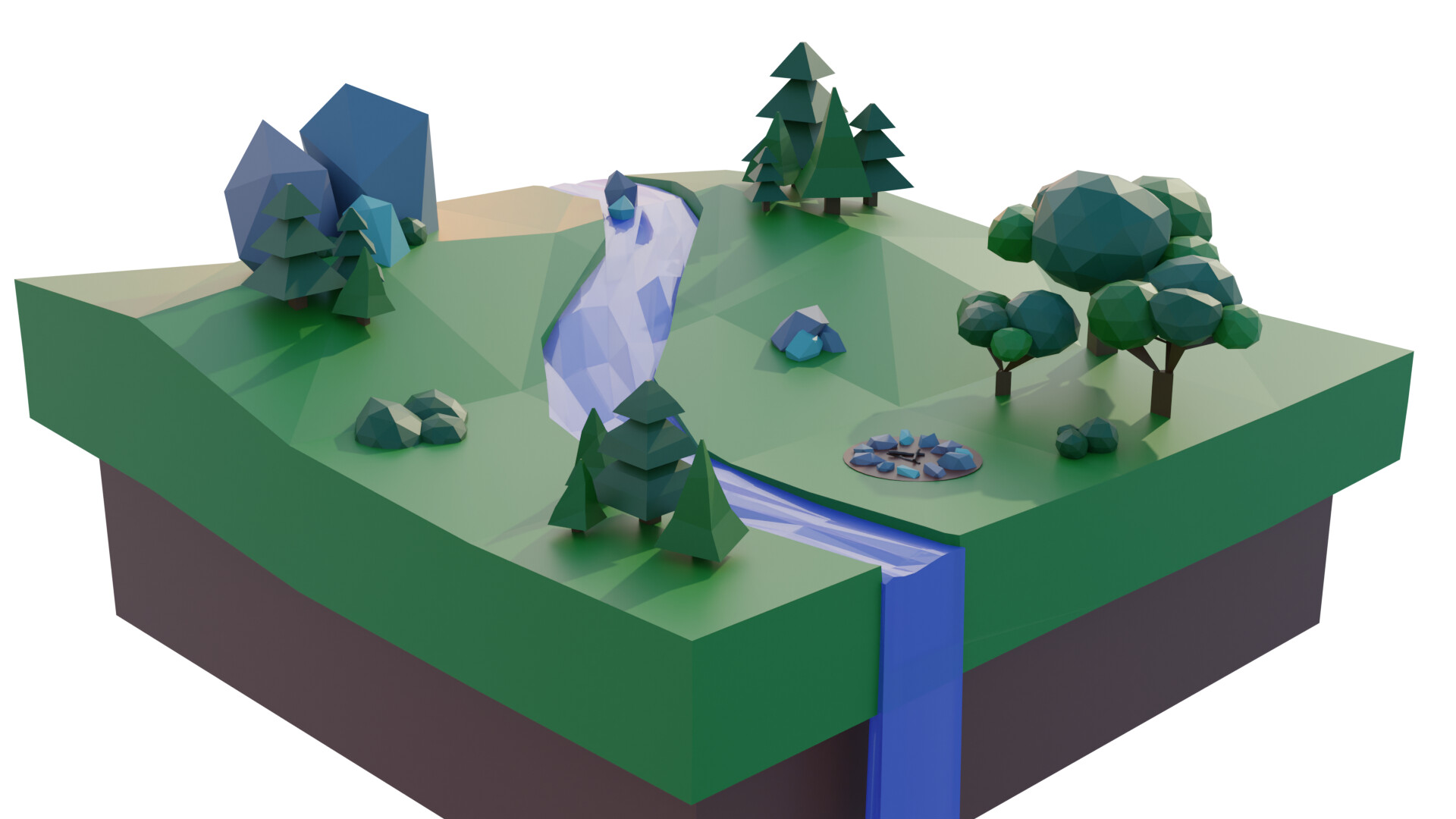 ArtStation - Low Poly Scenery