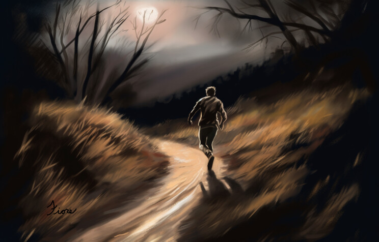 ArtStation - Evening Run in the Woods