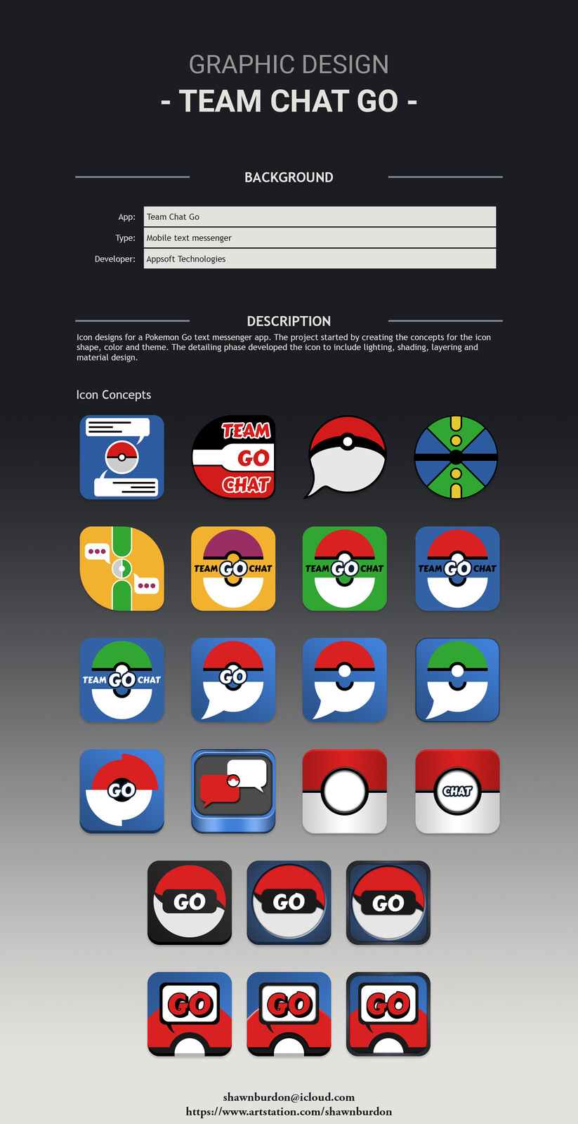 Shawn Burdon - Team Chat Go | Mobile App Icon Designs