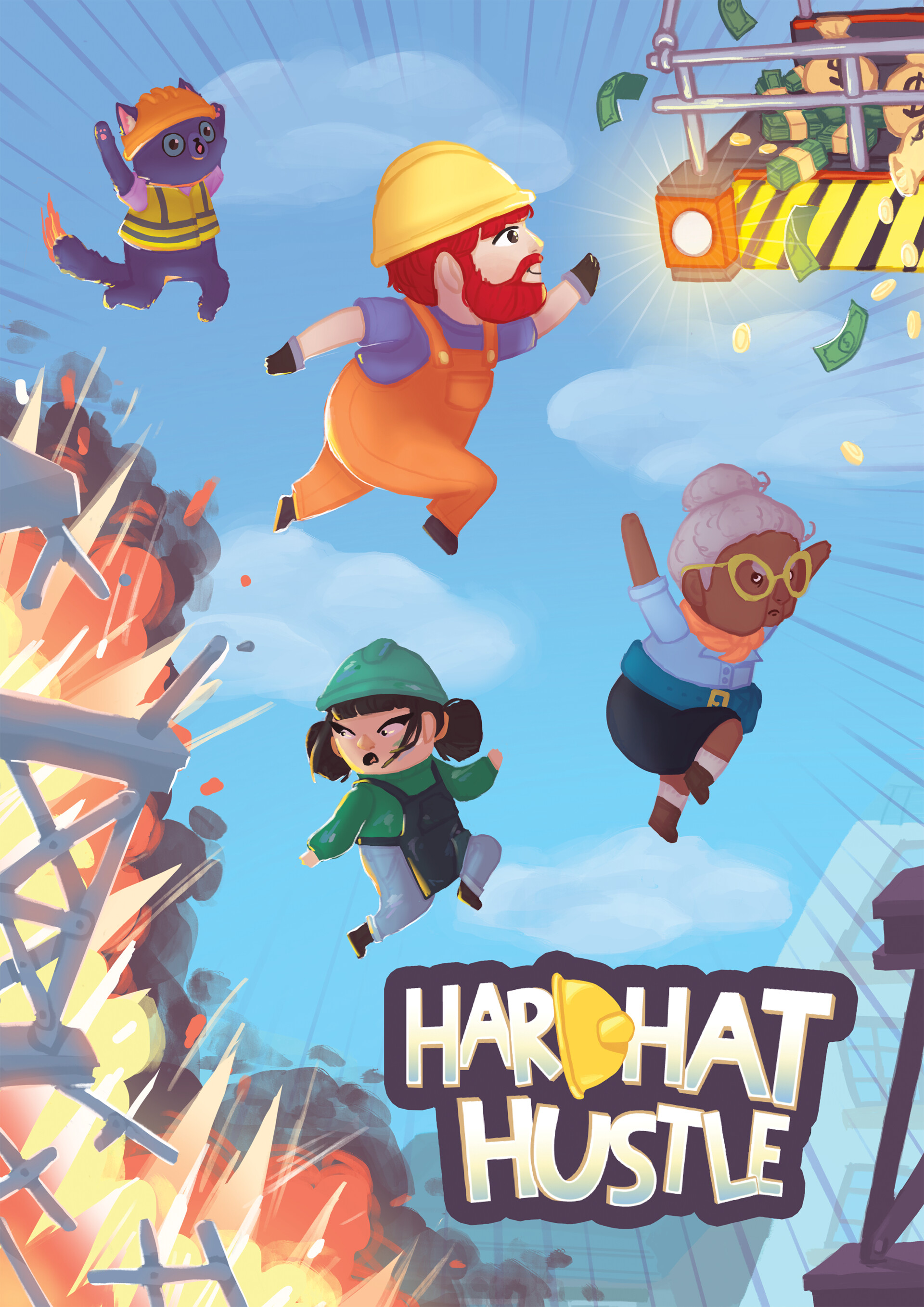 ArtStation - Hardhat Hustle - Game Poster