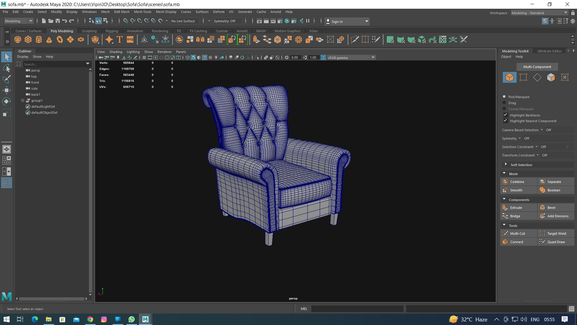 ArtStation - Sofa 3D Model