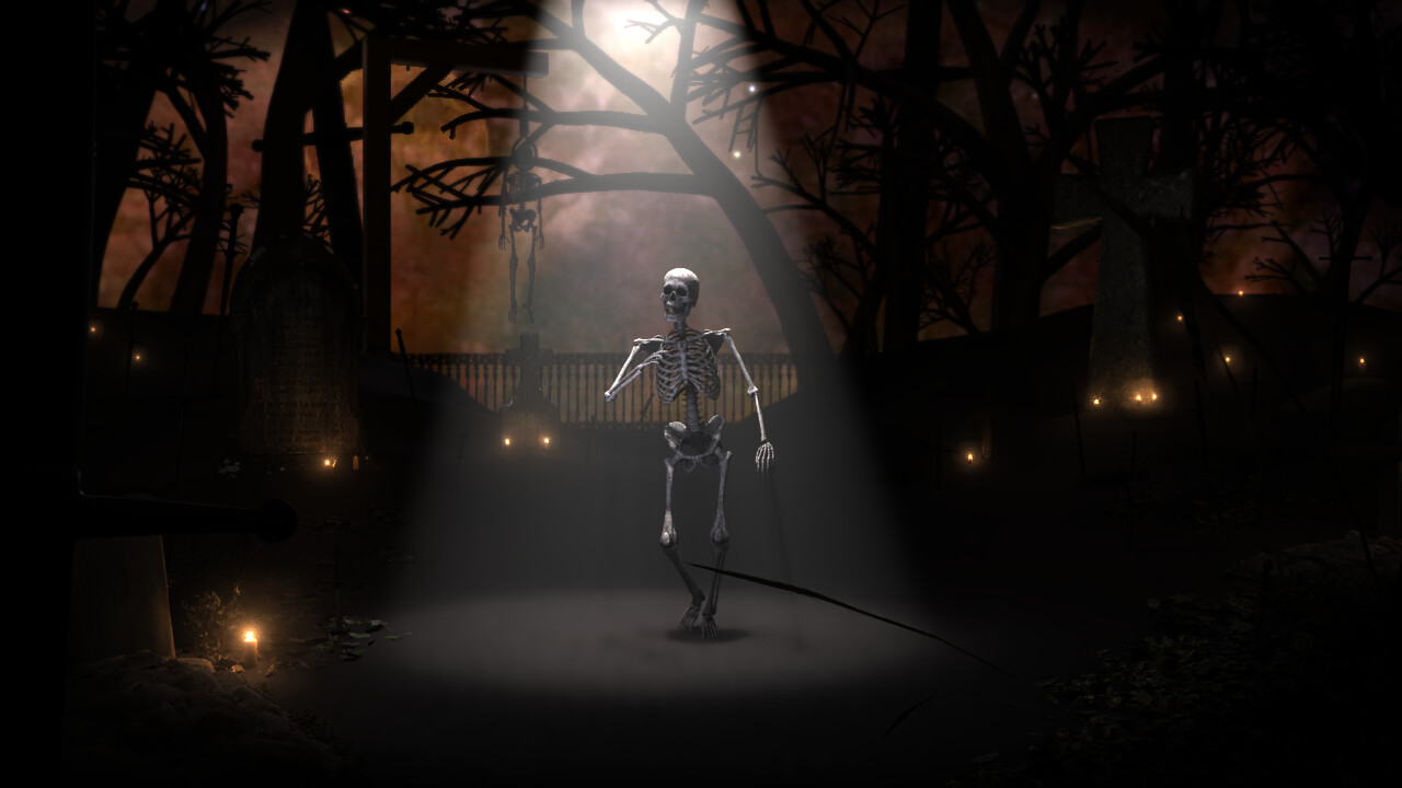 ArtStation - Spooky Skeleton Graveyard Dance