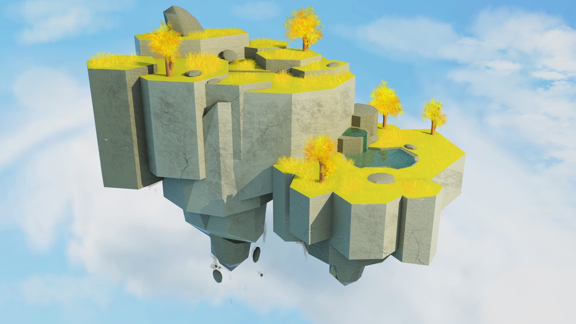 ArtStation - 3D Rendered scene - Sky Island