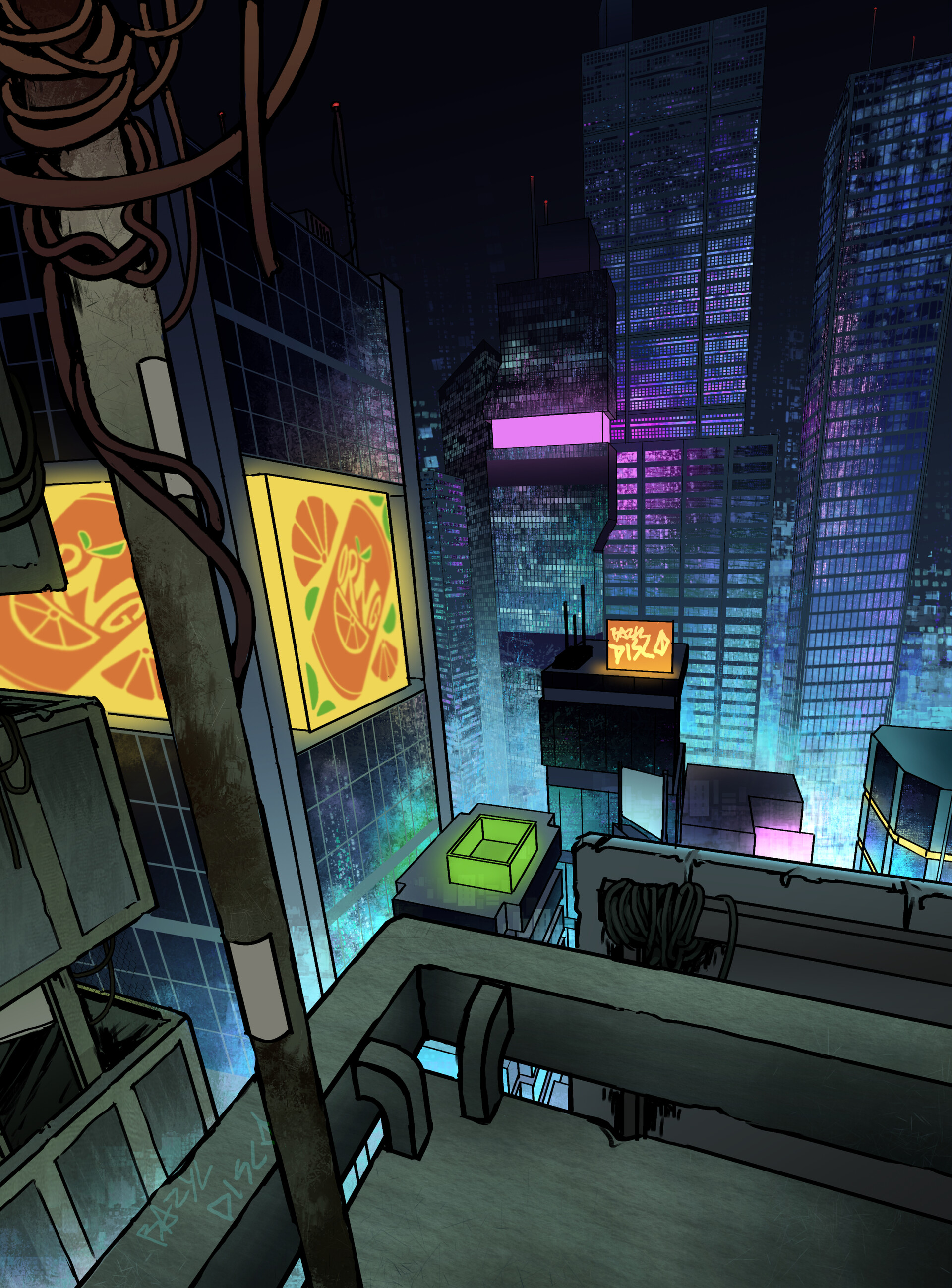 ArtStation - Cityscape (meant to be a commission)