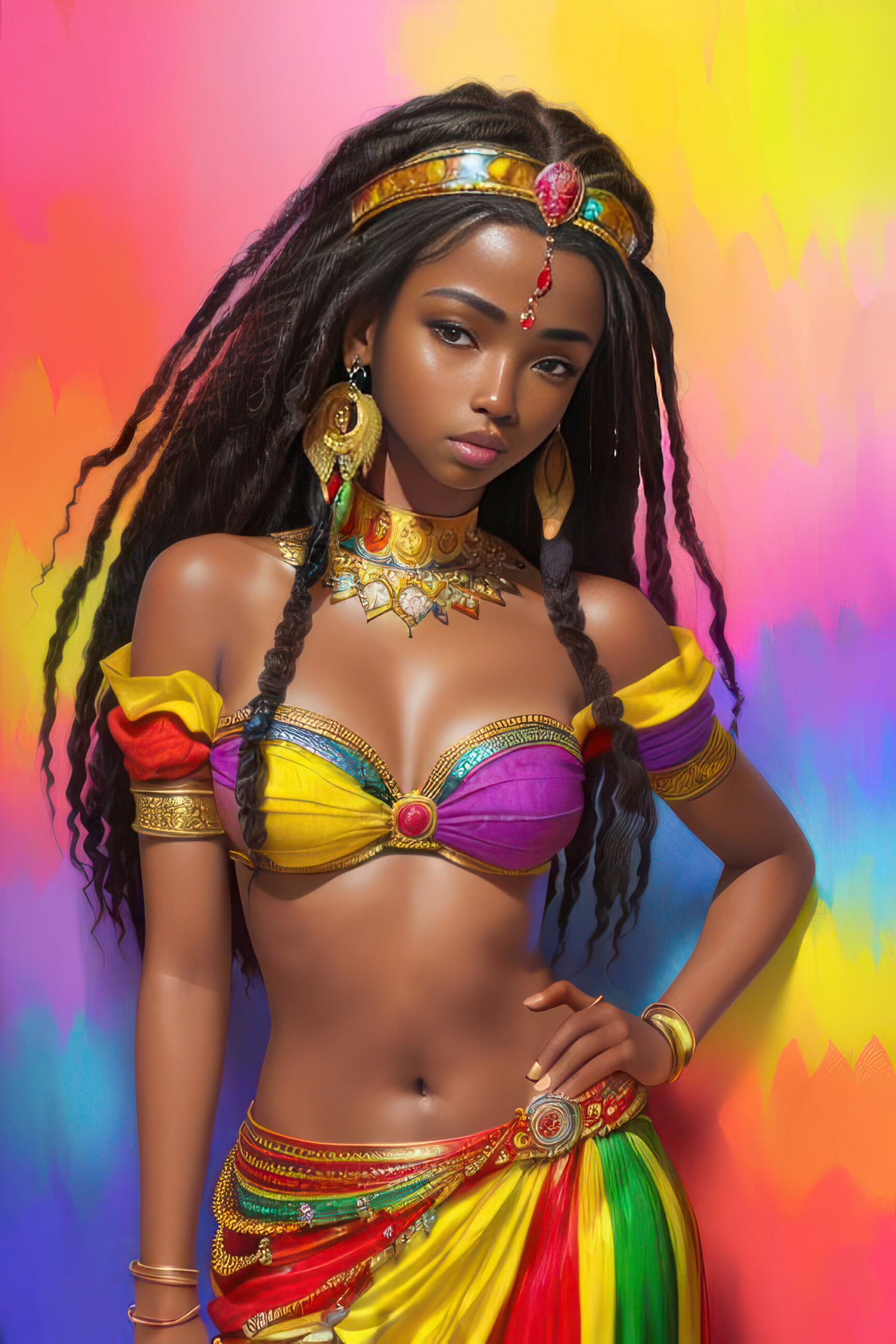 AI Sensei - Colorful African Princess Volume 01