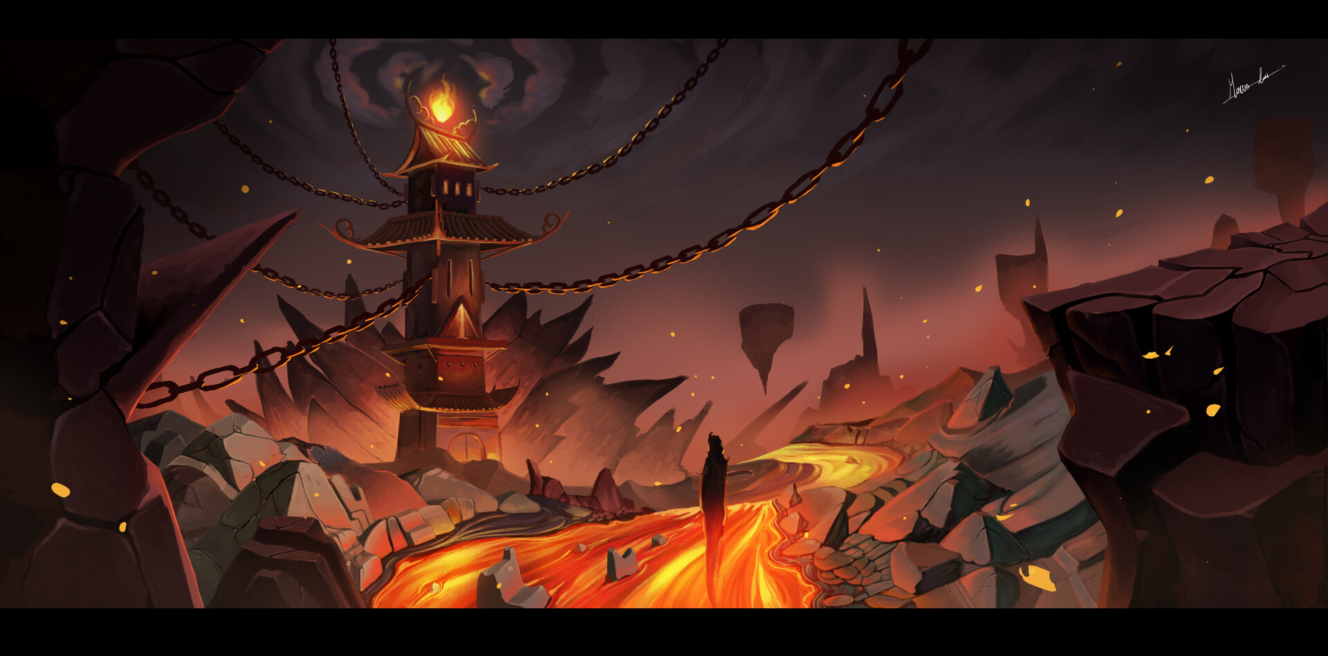 ArtStation - Hell stylised environment concept art