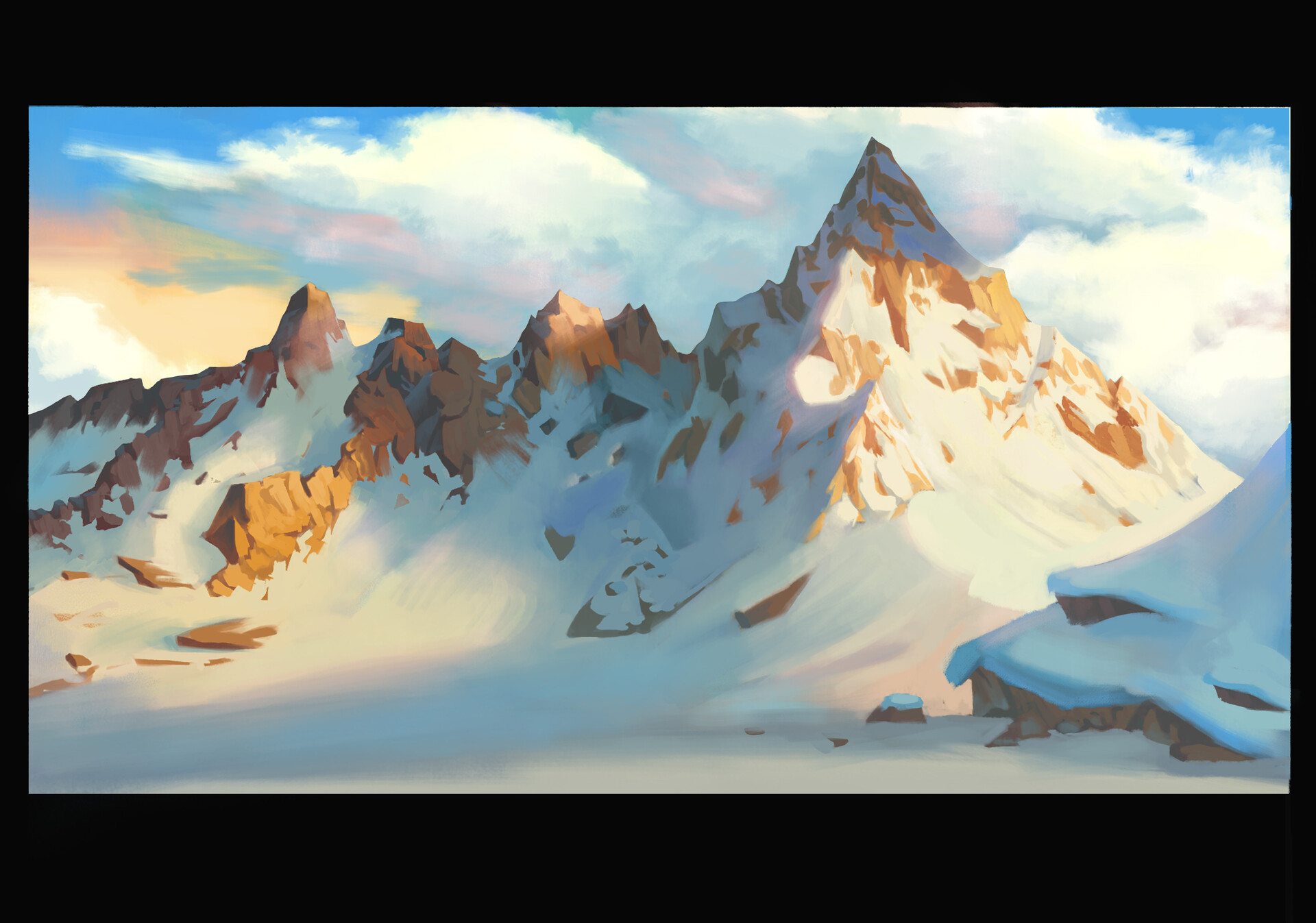 ArtStation - Snowy Mountain