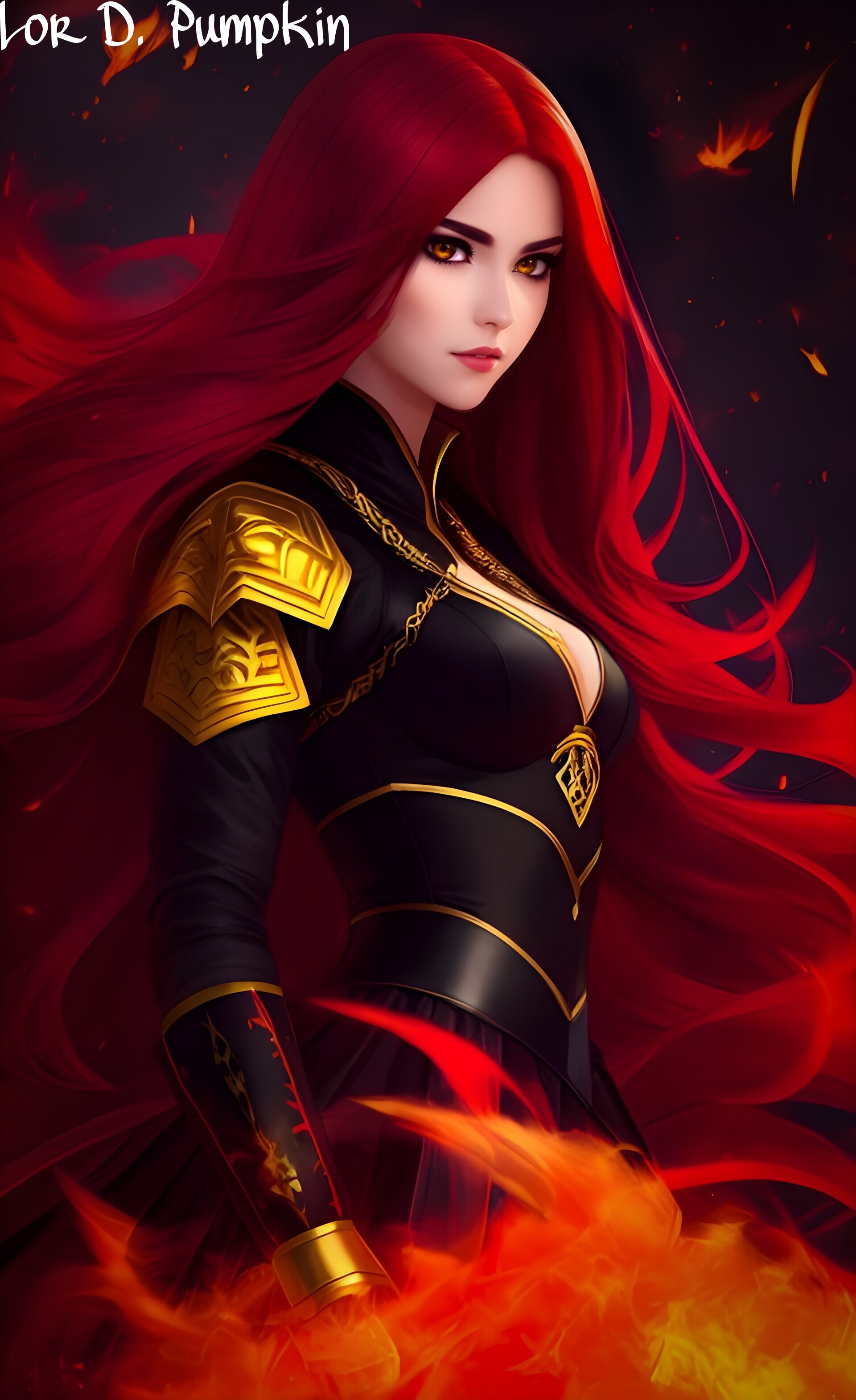 ArtStation - Beautiful and powerful! Princess of flames