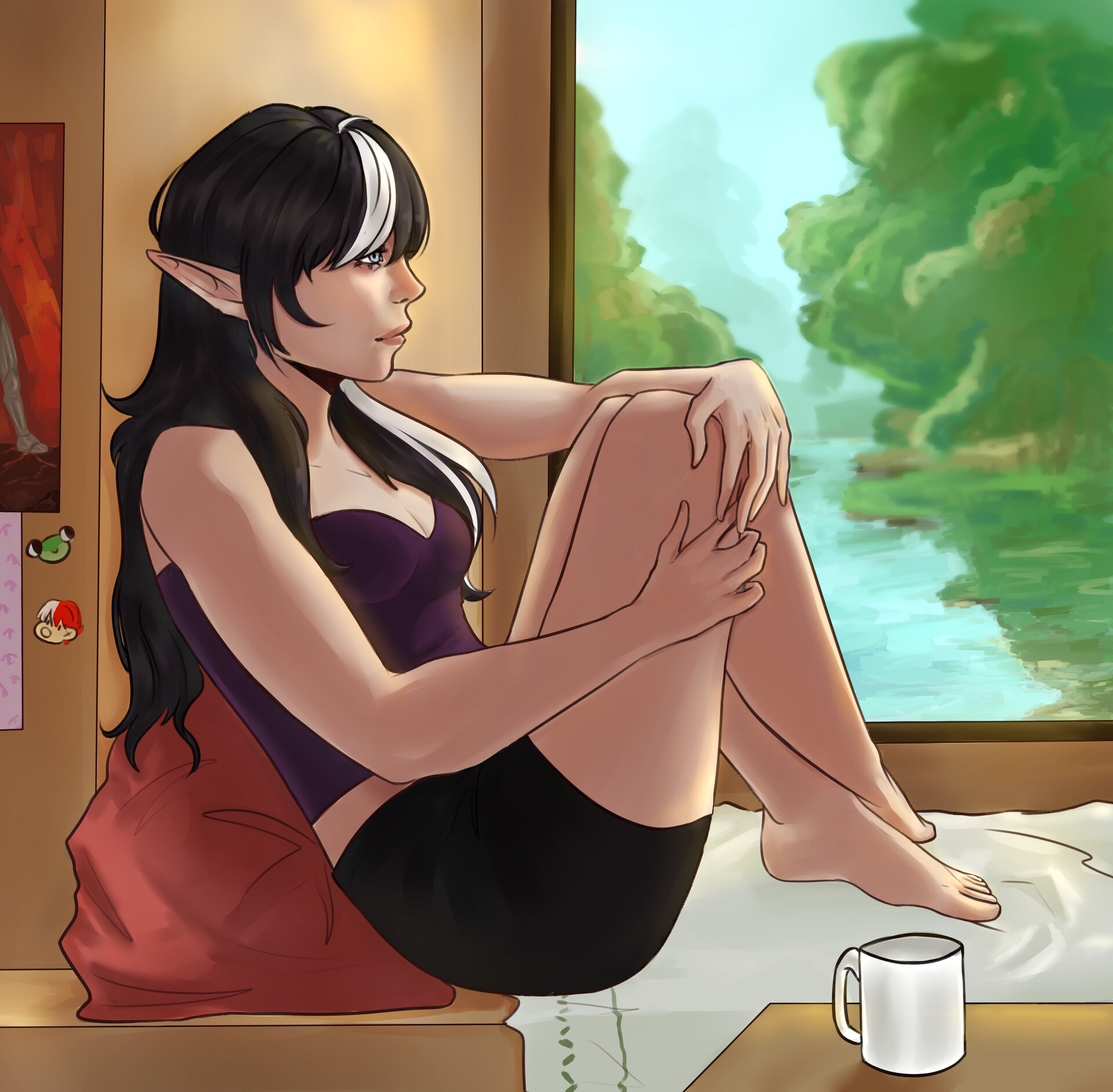 ArtStation - Relaxing by the window