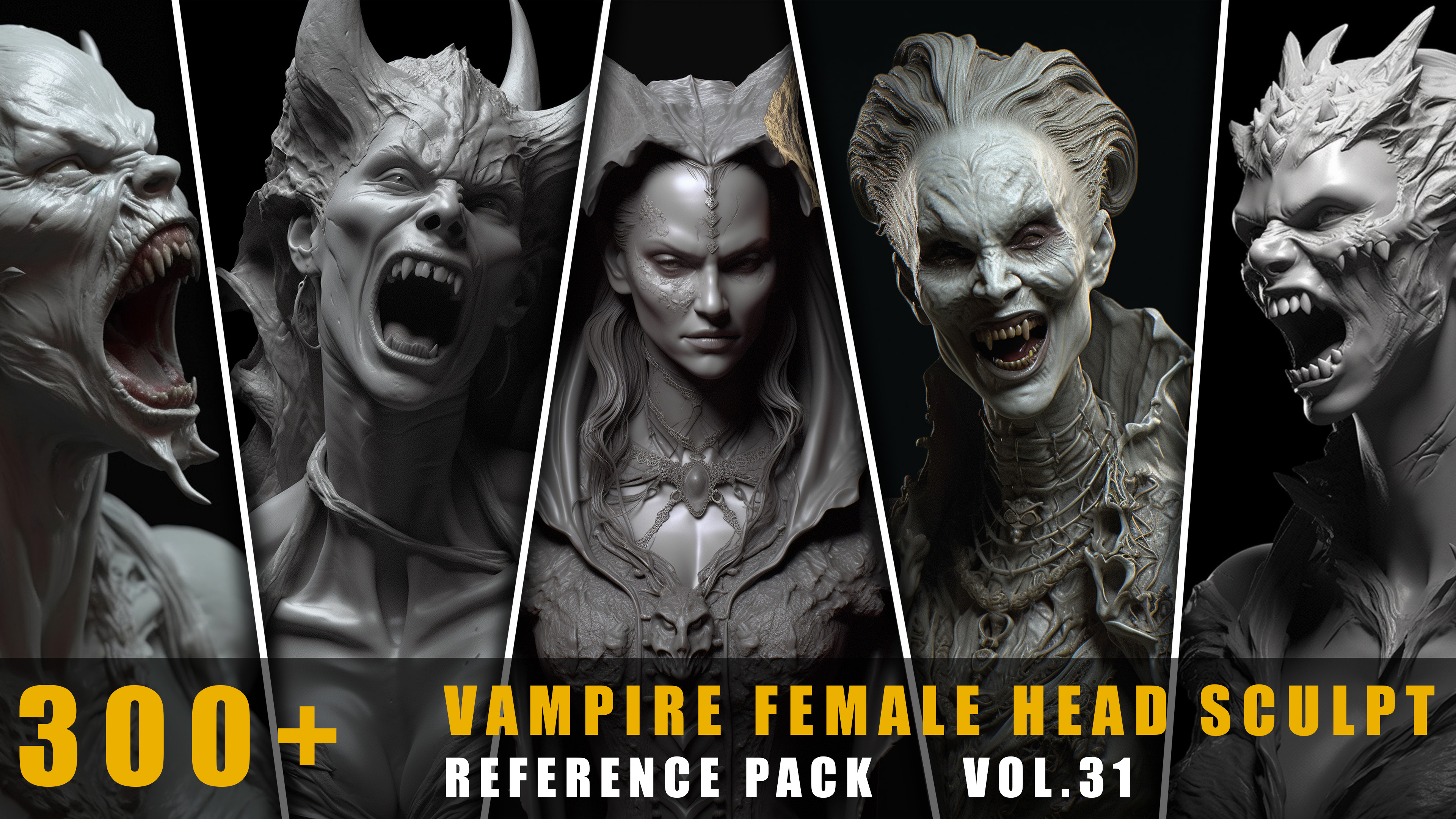 WaterLawOF References - 300+ Vampire Female Head Sculpt - References ...