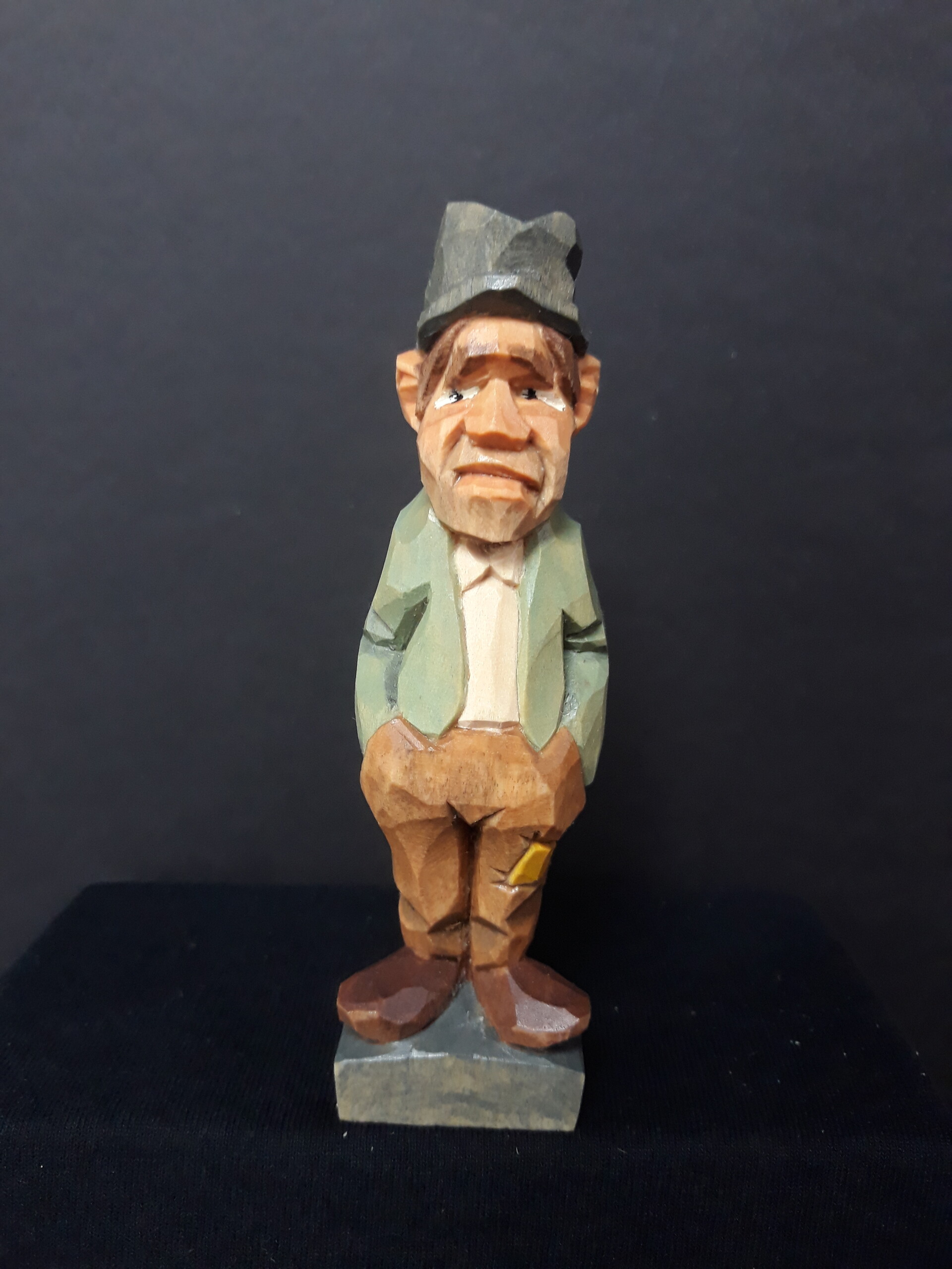 ArtStation - Hobo, 1x1.5x5" basswood and acrylics