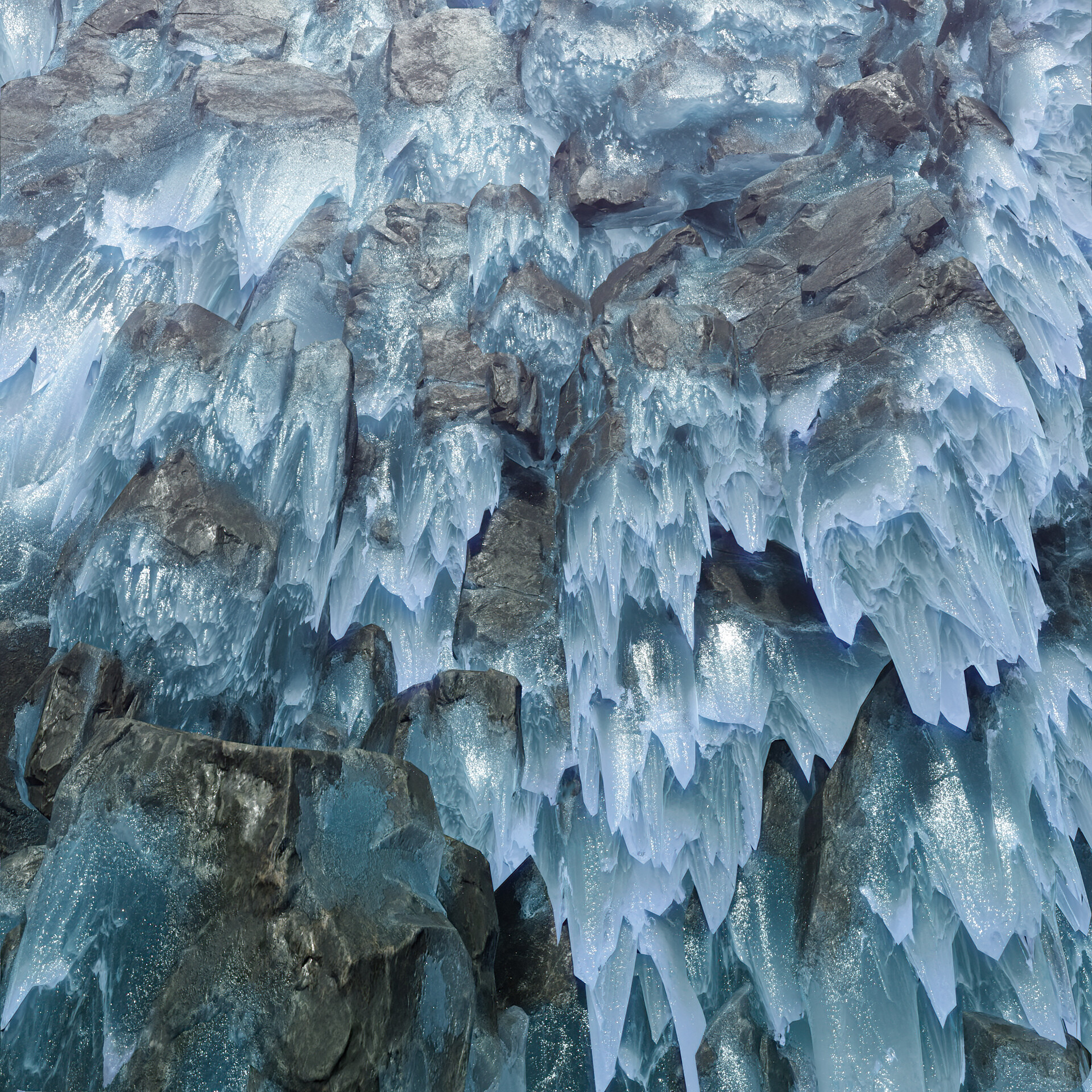 3D Models by 3D Landscape - Low poly Frozen Rock 230505