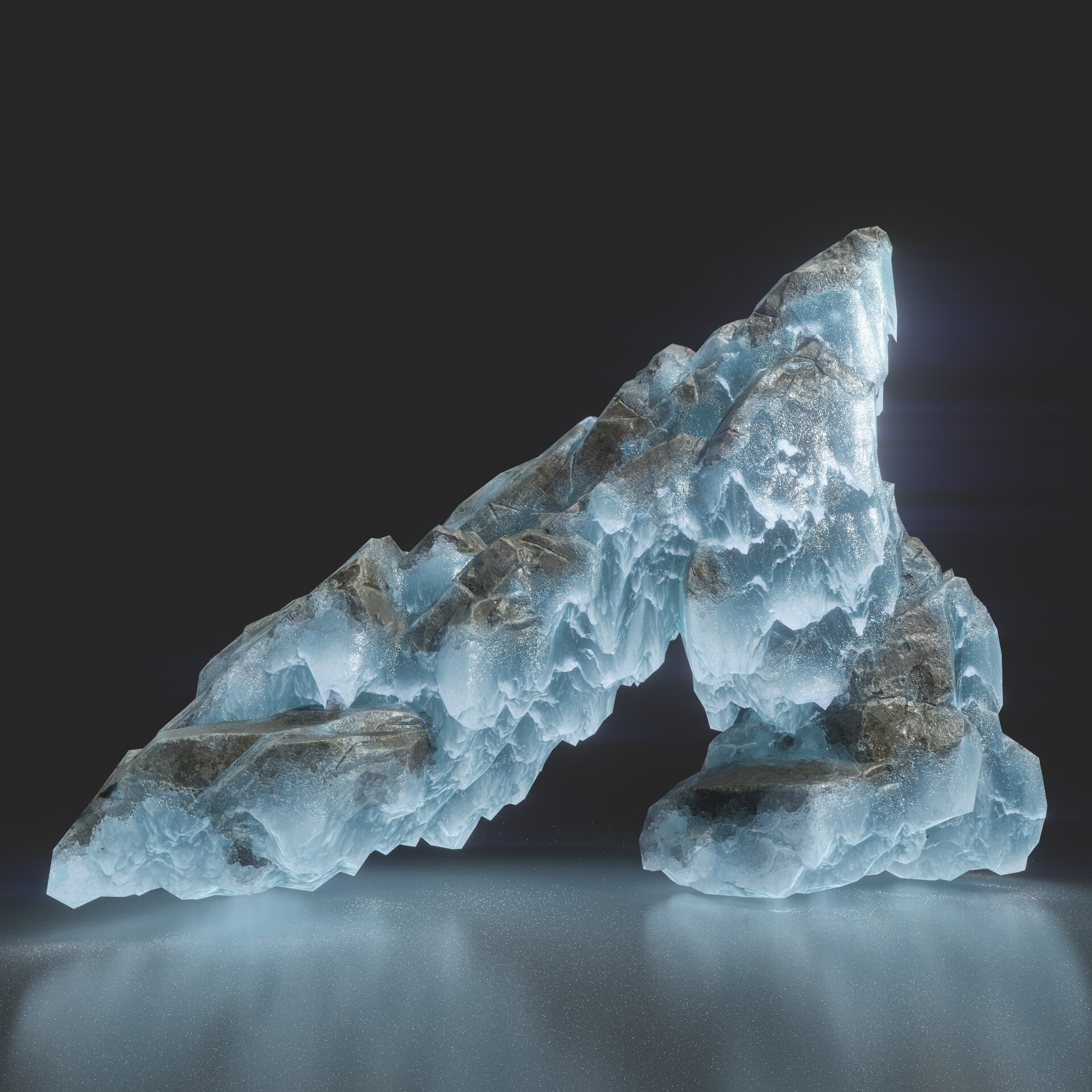 3D Models by 3D Landscape - Low poly Frozen Rock 230505