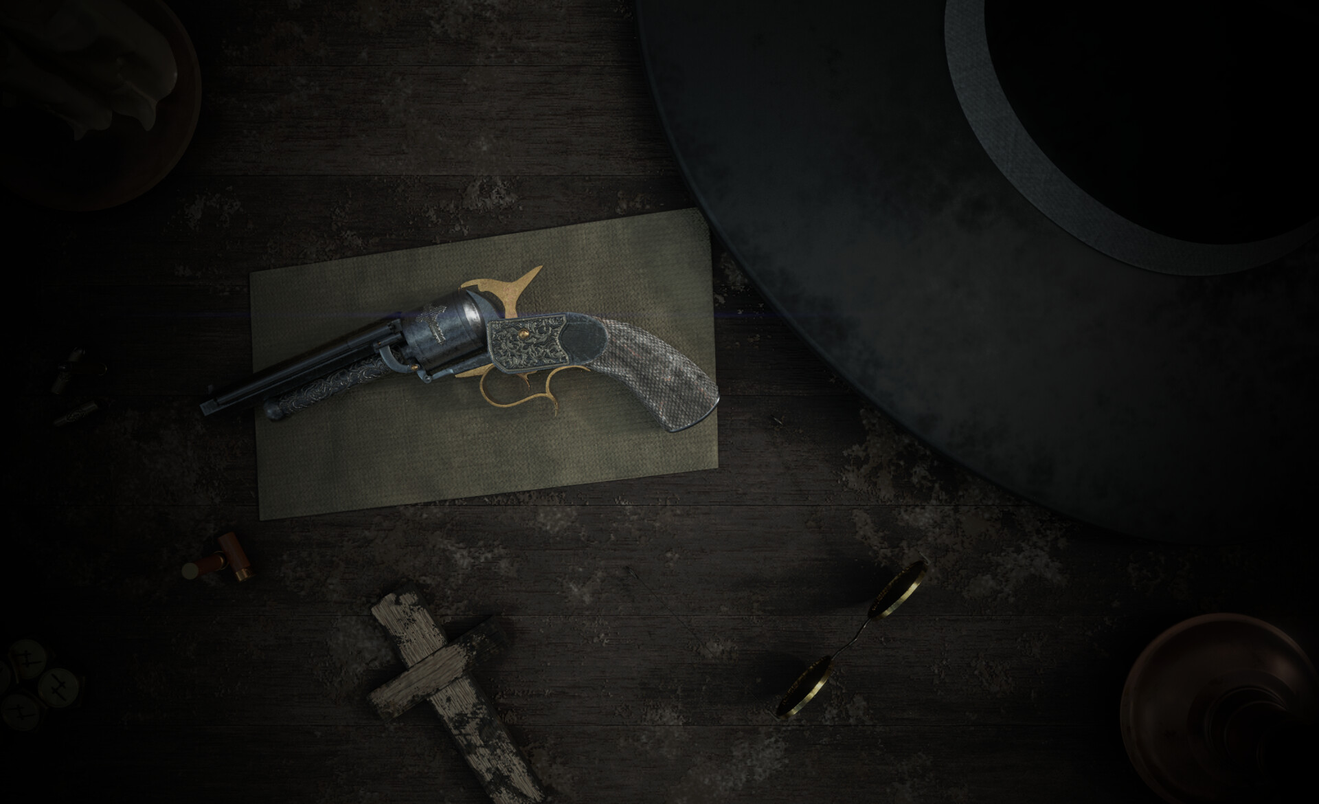 ArtStation - Lemat Mk II Revolver 3D Scene - (Hunt: Showdown Inspired)