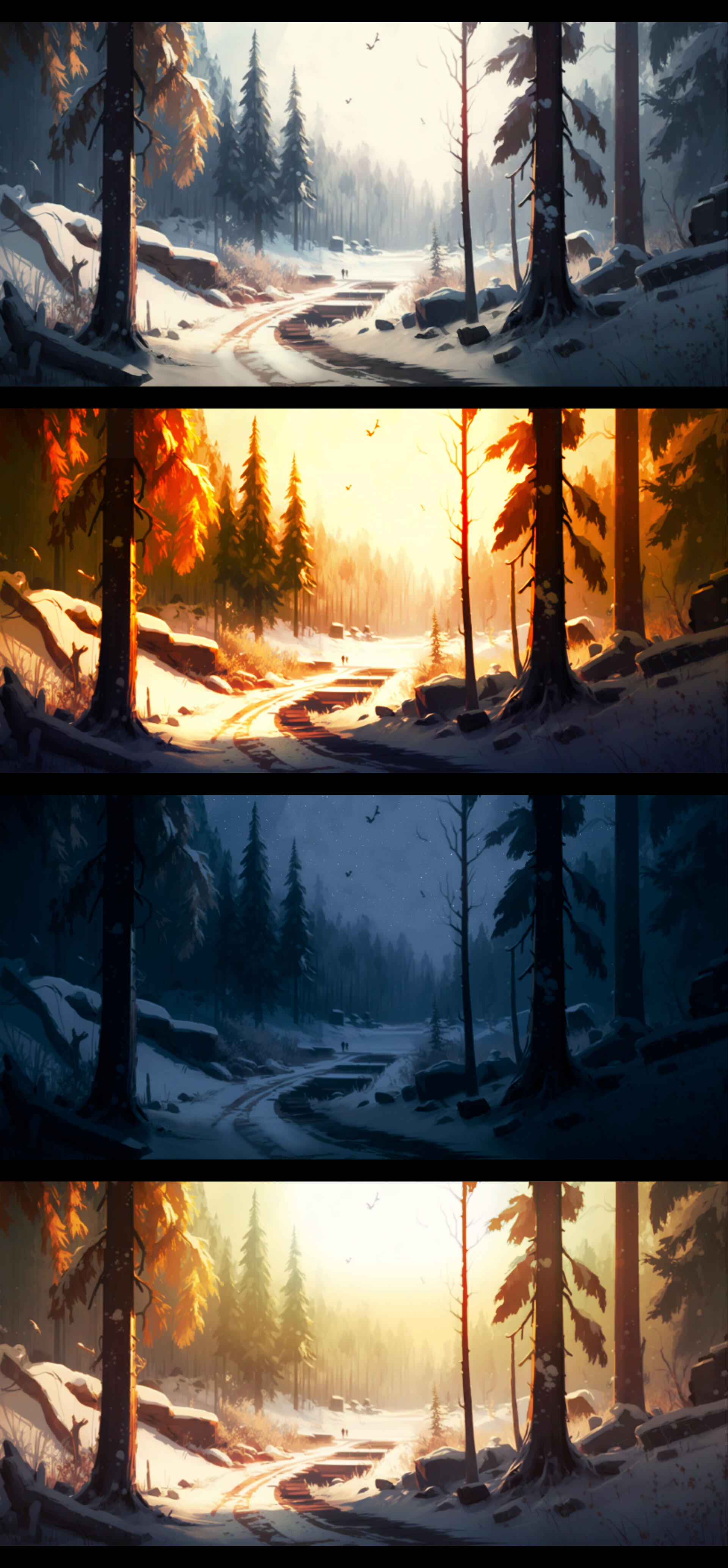 ArtStation - Winter forest