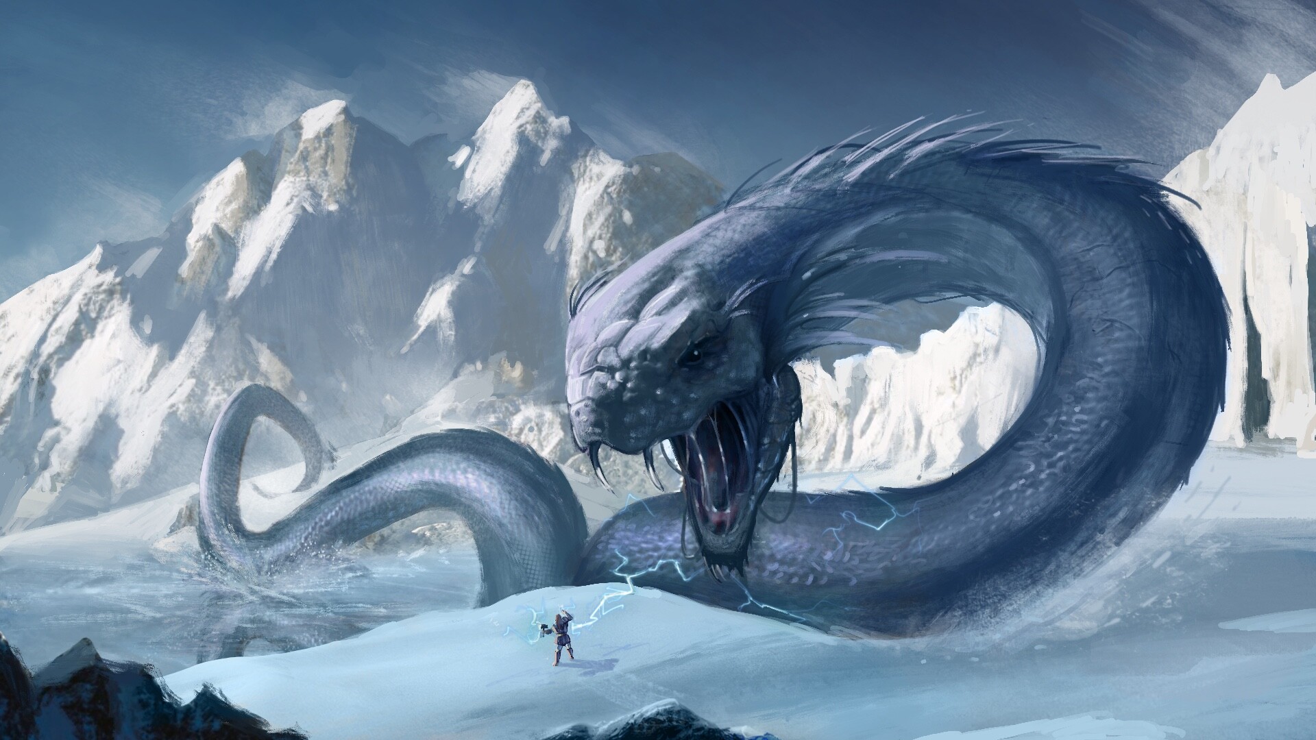 ArtStation - Thor vs The World Serpent