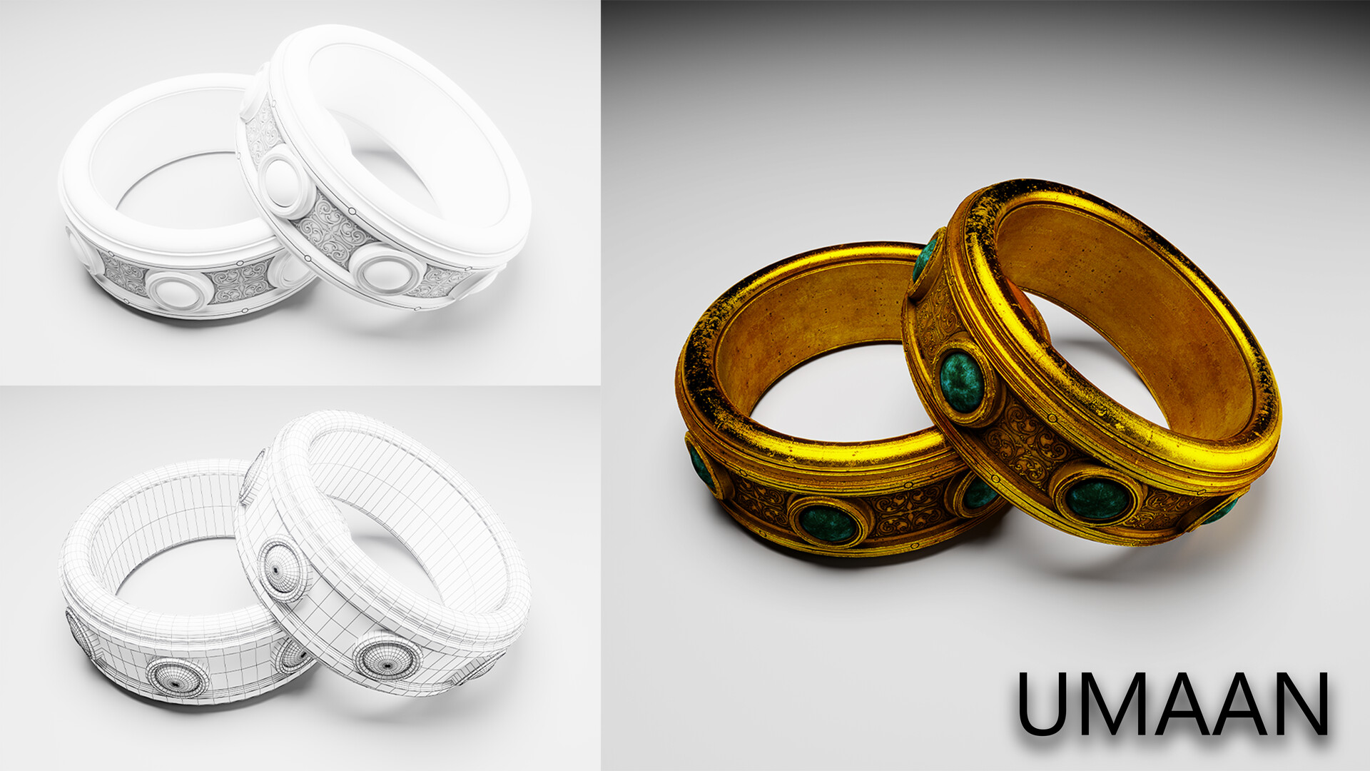 ArtStation - Fantasy Rings(Maya)