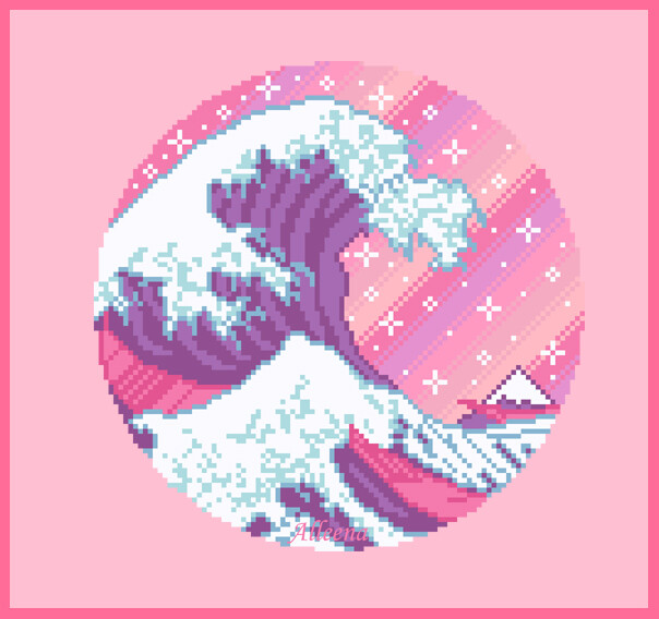 ArtStation - Great Wave - Pixel Art