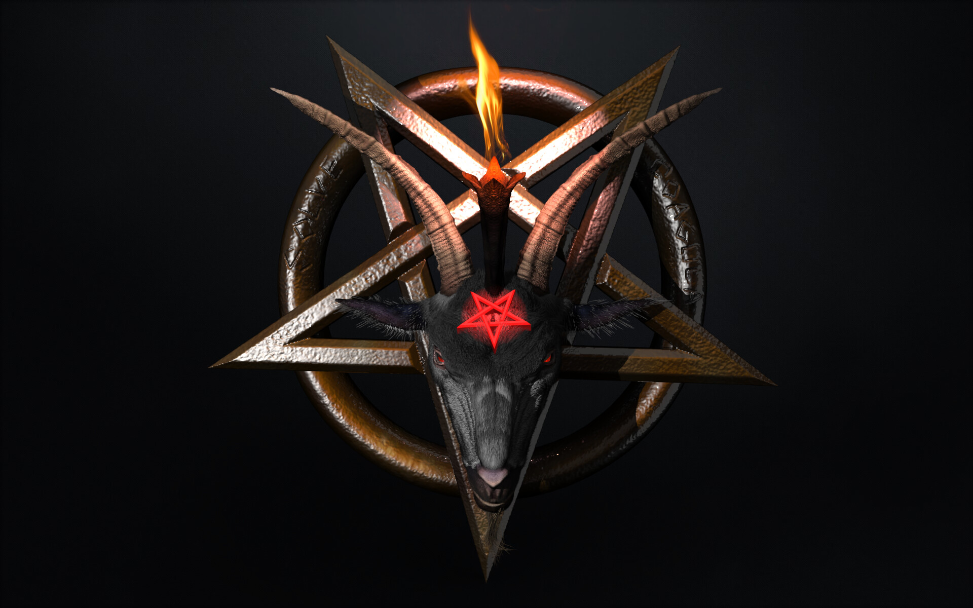 Baphomet Pentagram Hd