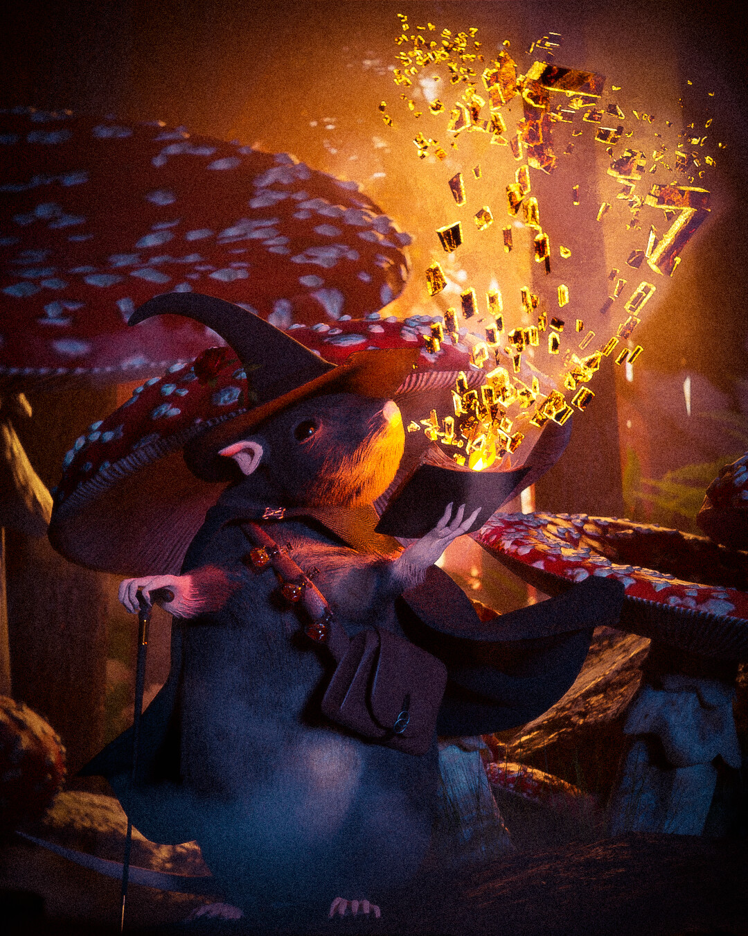 ArtStation - Cute Wizard Mouse