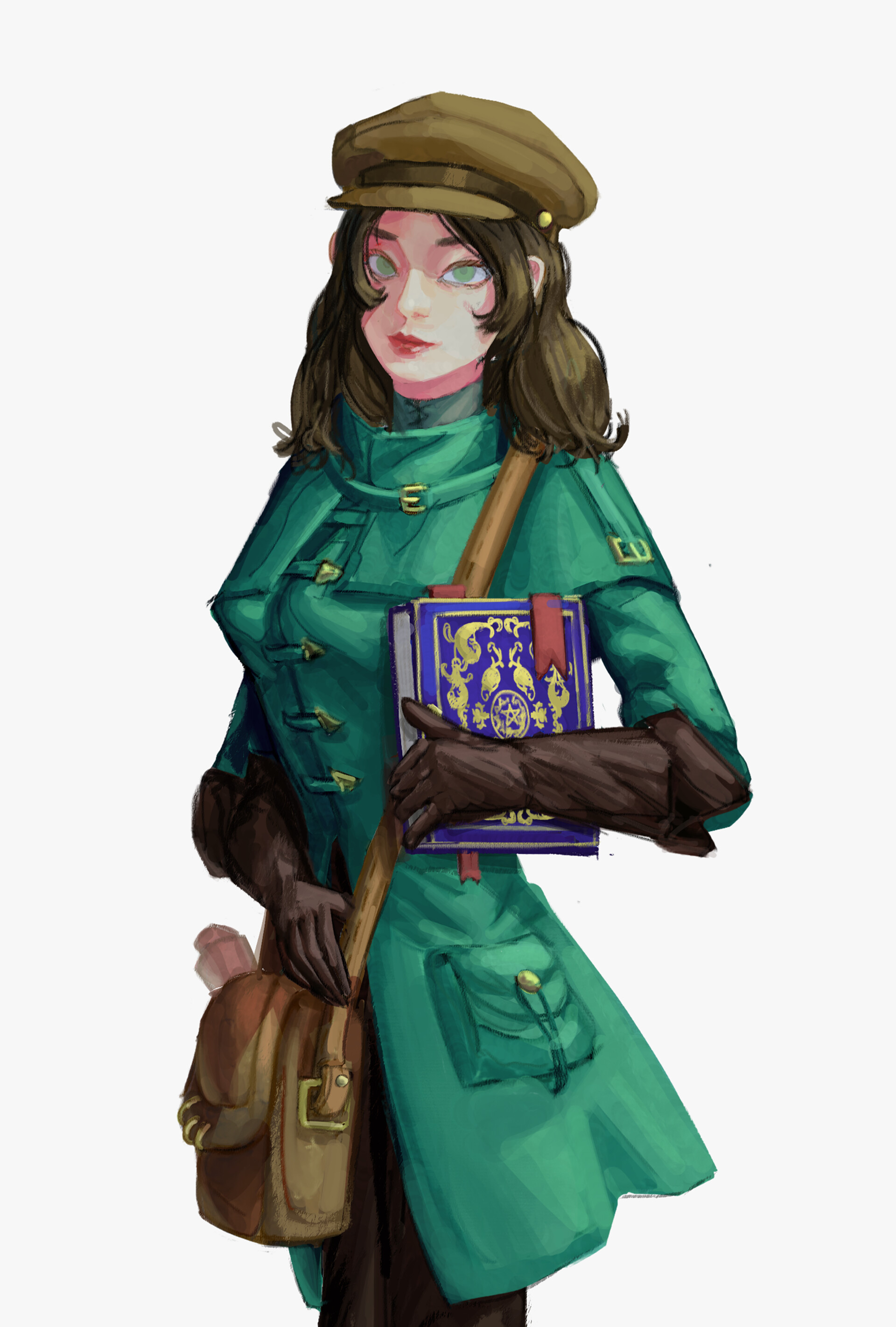 PonPonClau - Commission Work: Blue Book, Green Coat, Young Age.